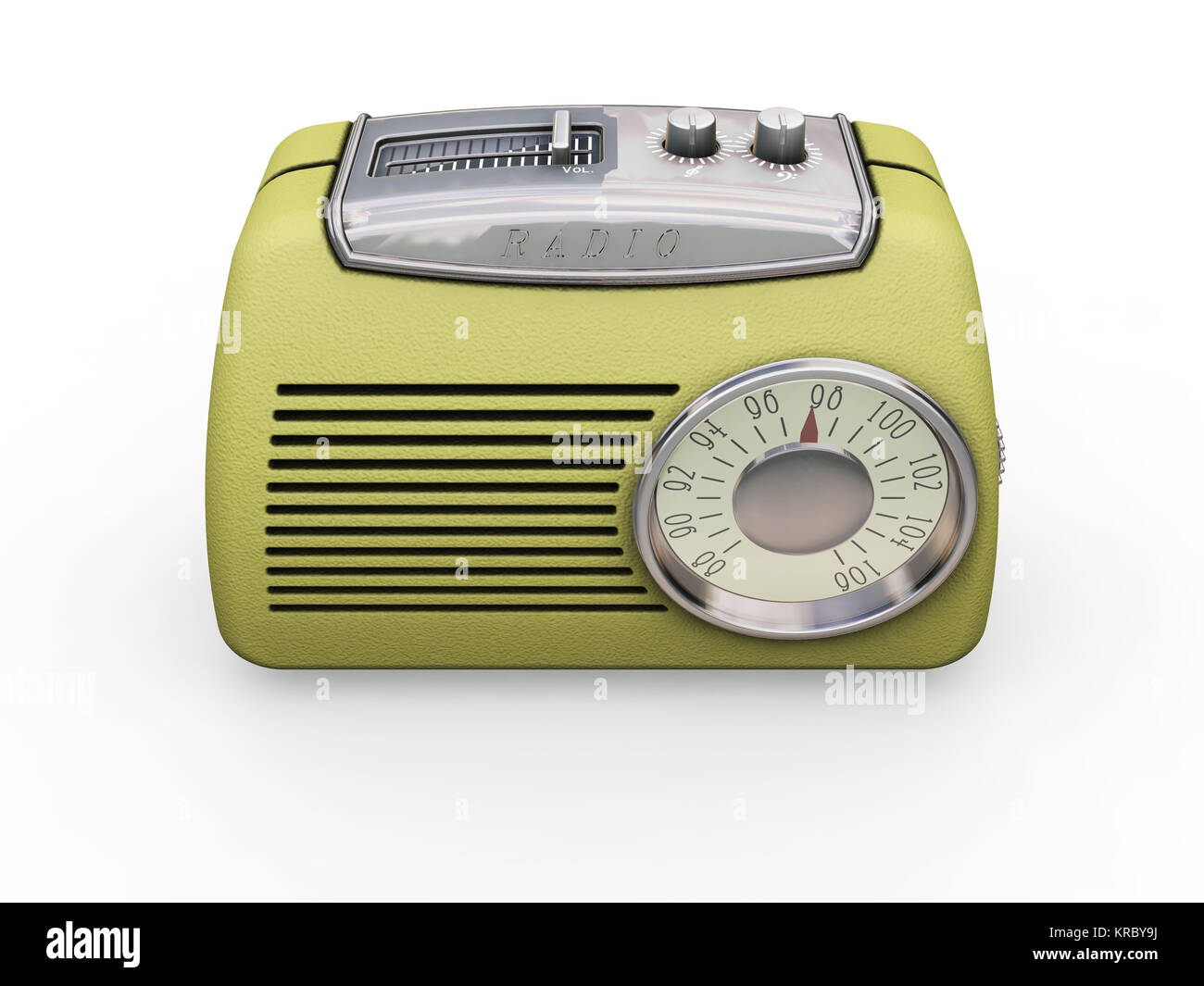3D render of retro radio Stock Photo - Alamy