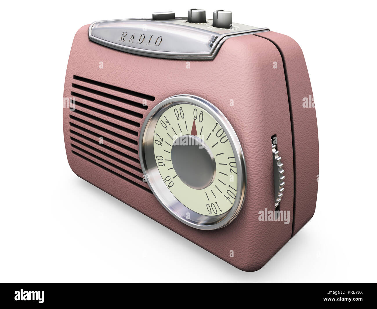 3D render of a retro radio Stock Photo - Alamy