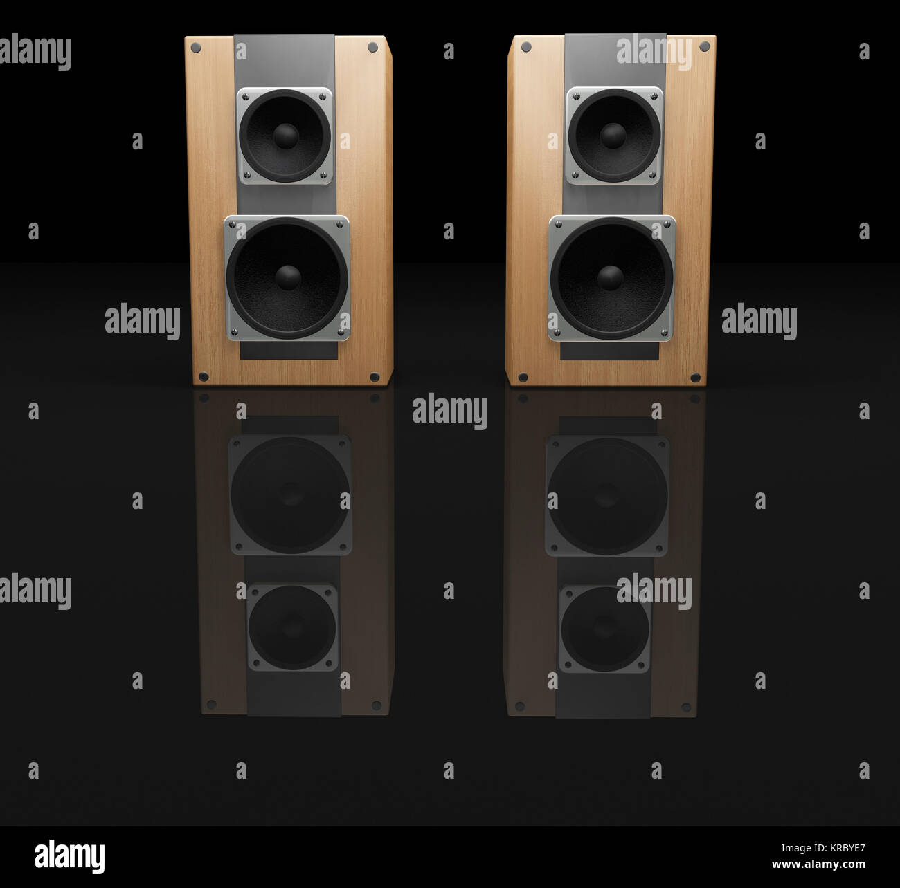3D render of speakers Stock Photo - Alamy
