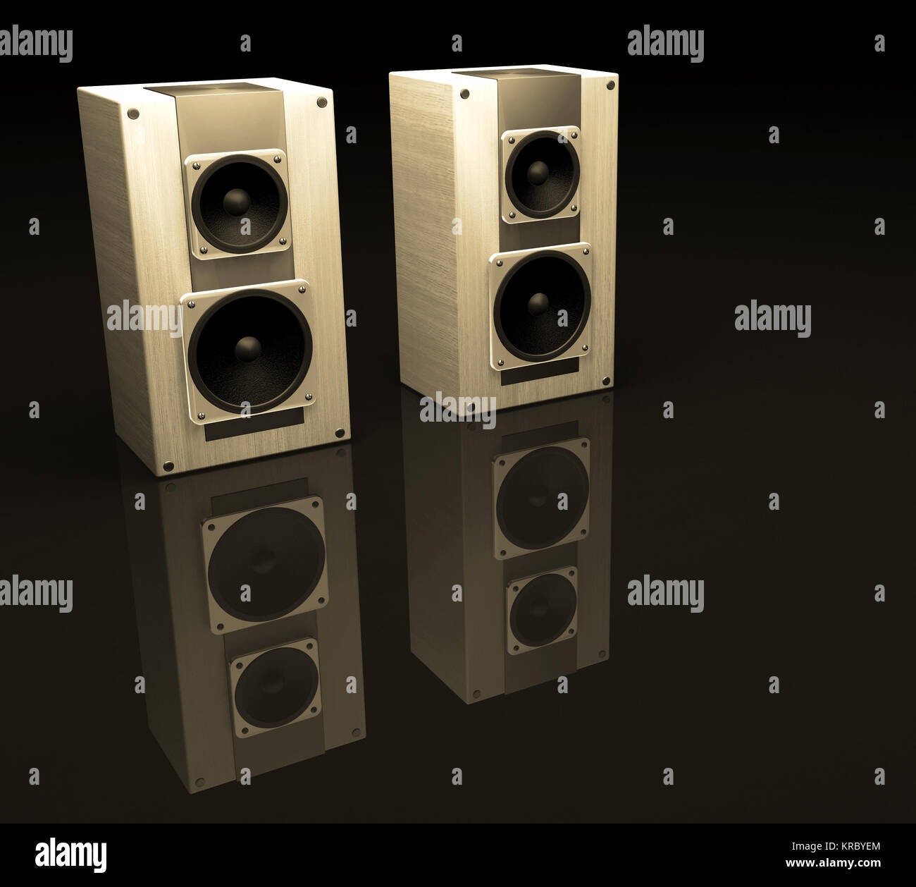 3D render of speakers Stock Photo - Alamy
