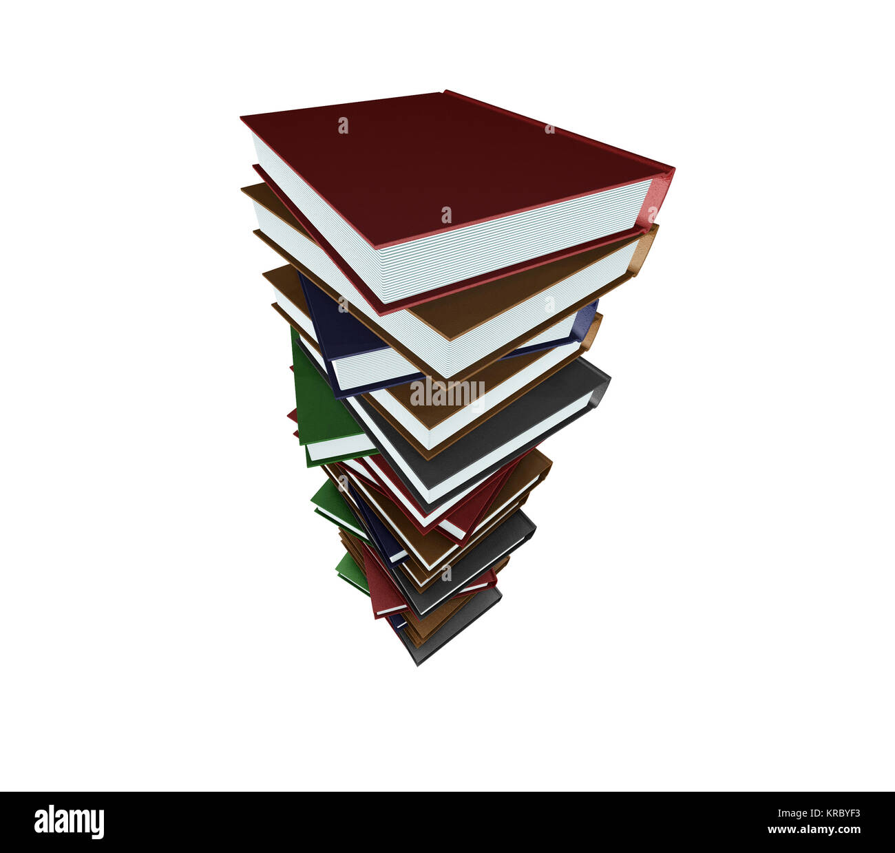 3D render of a stack of books Stock Photo - Alamy