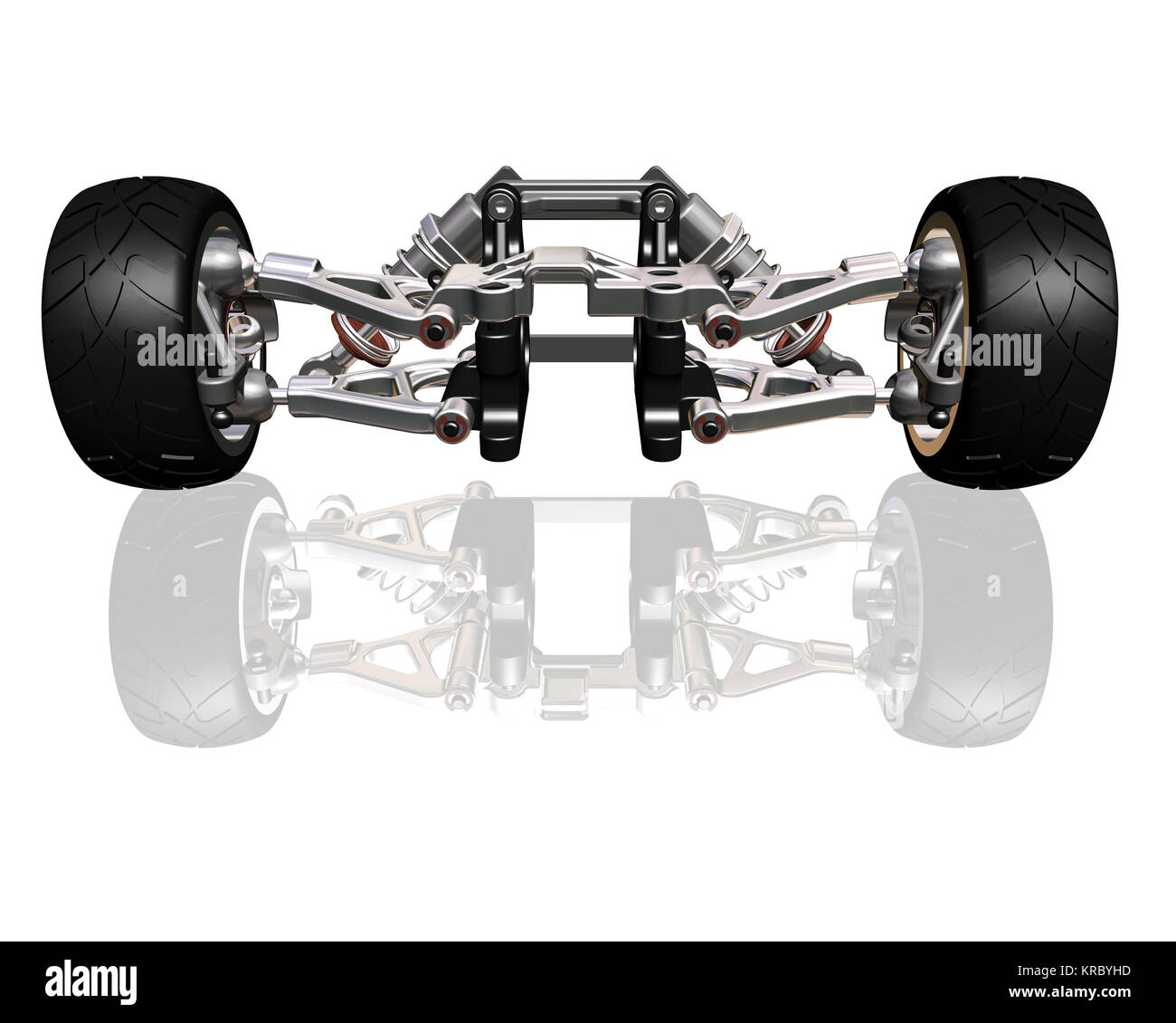 3D render of wheels with suspension Stock Photo - Alamy