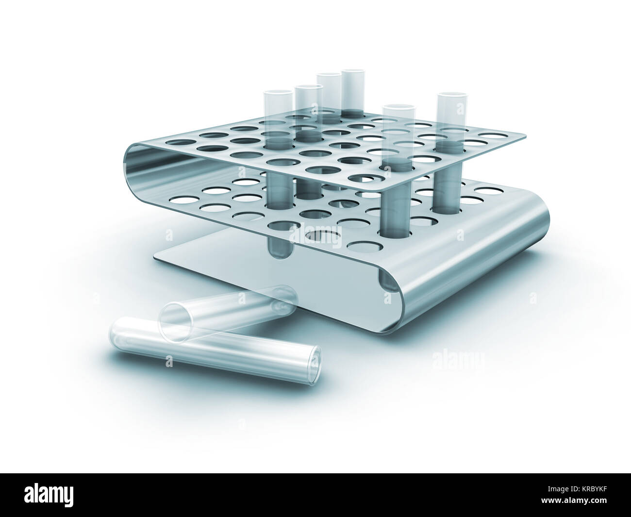 3D render of test tubes Stock Photo - Alamy