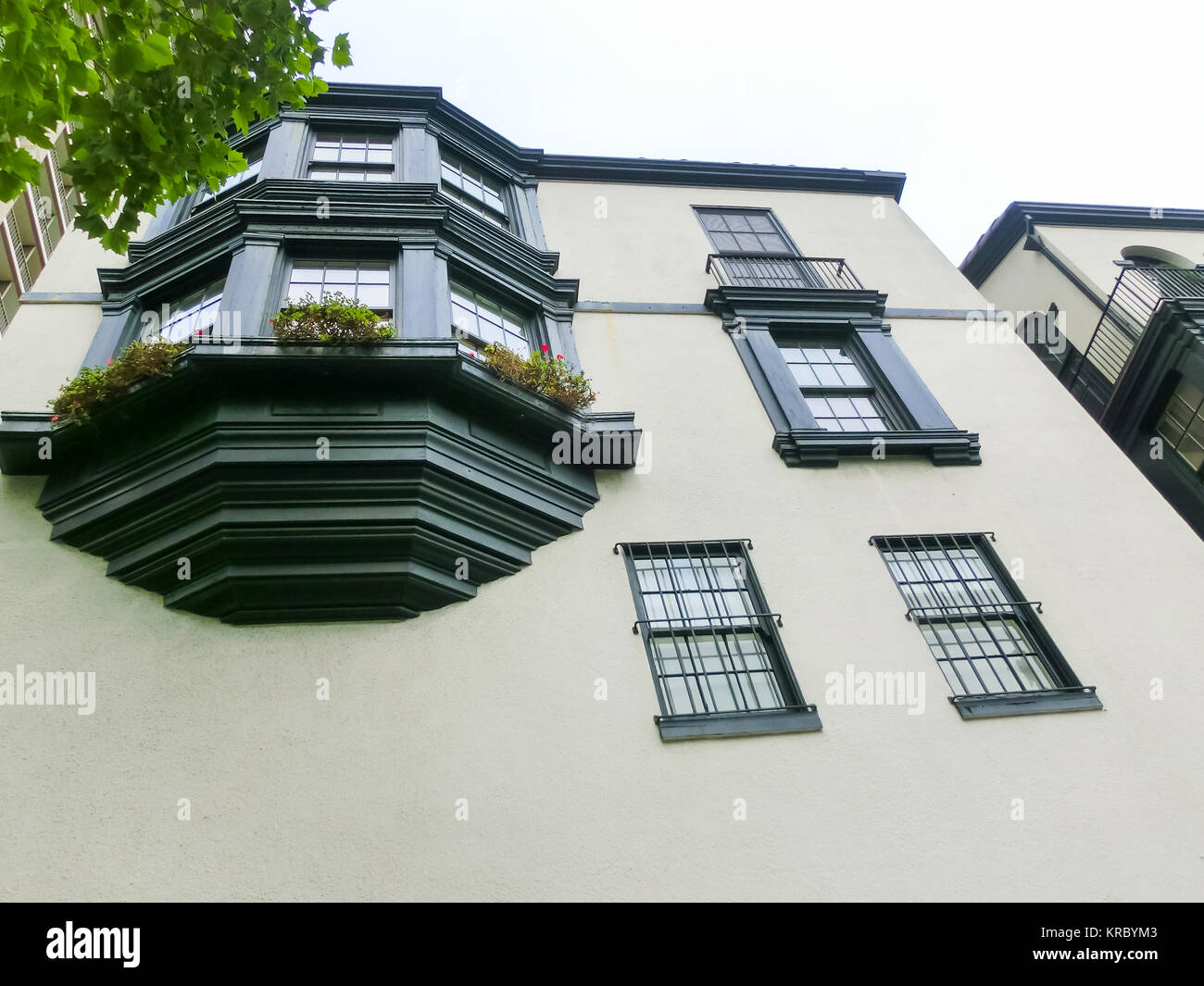 The traditional windows of building in San Francisco Stock Photo - Alamy