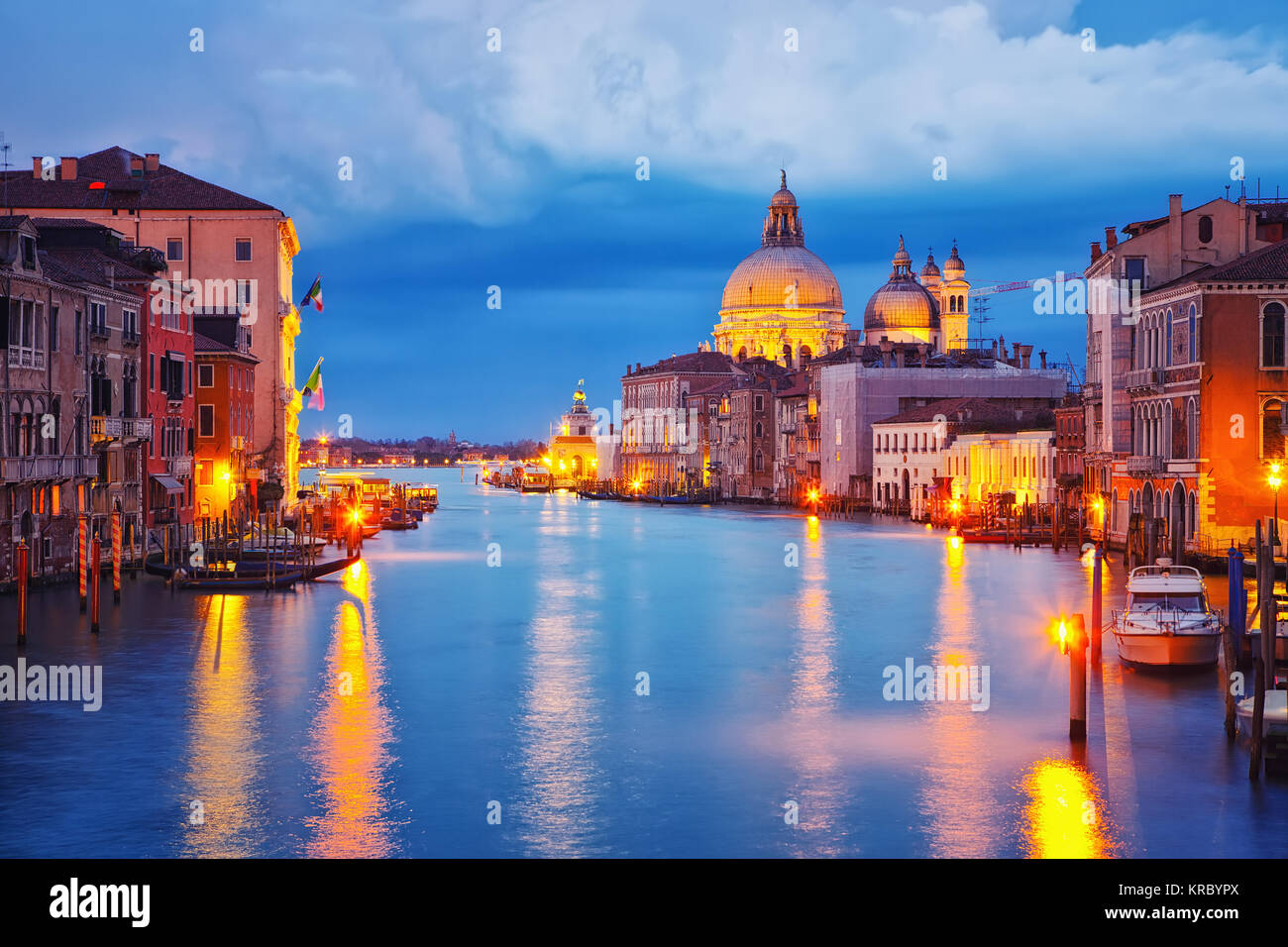Venice at night Stock Photo - Alamy