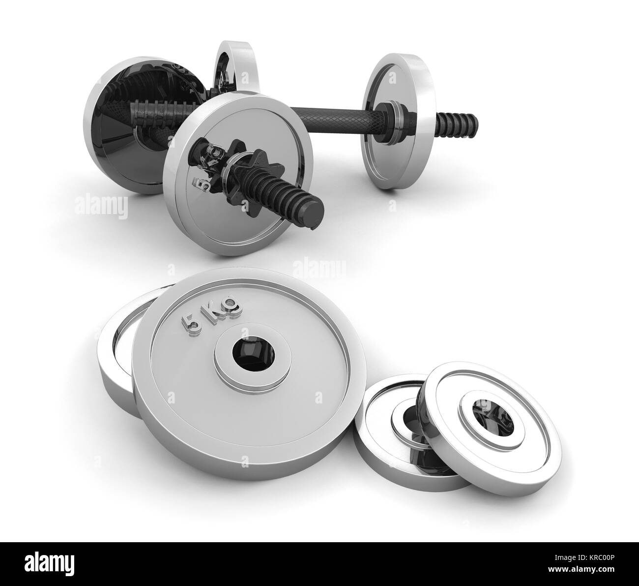 3D render of weights Stock Photo - Alamy
