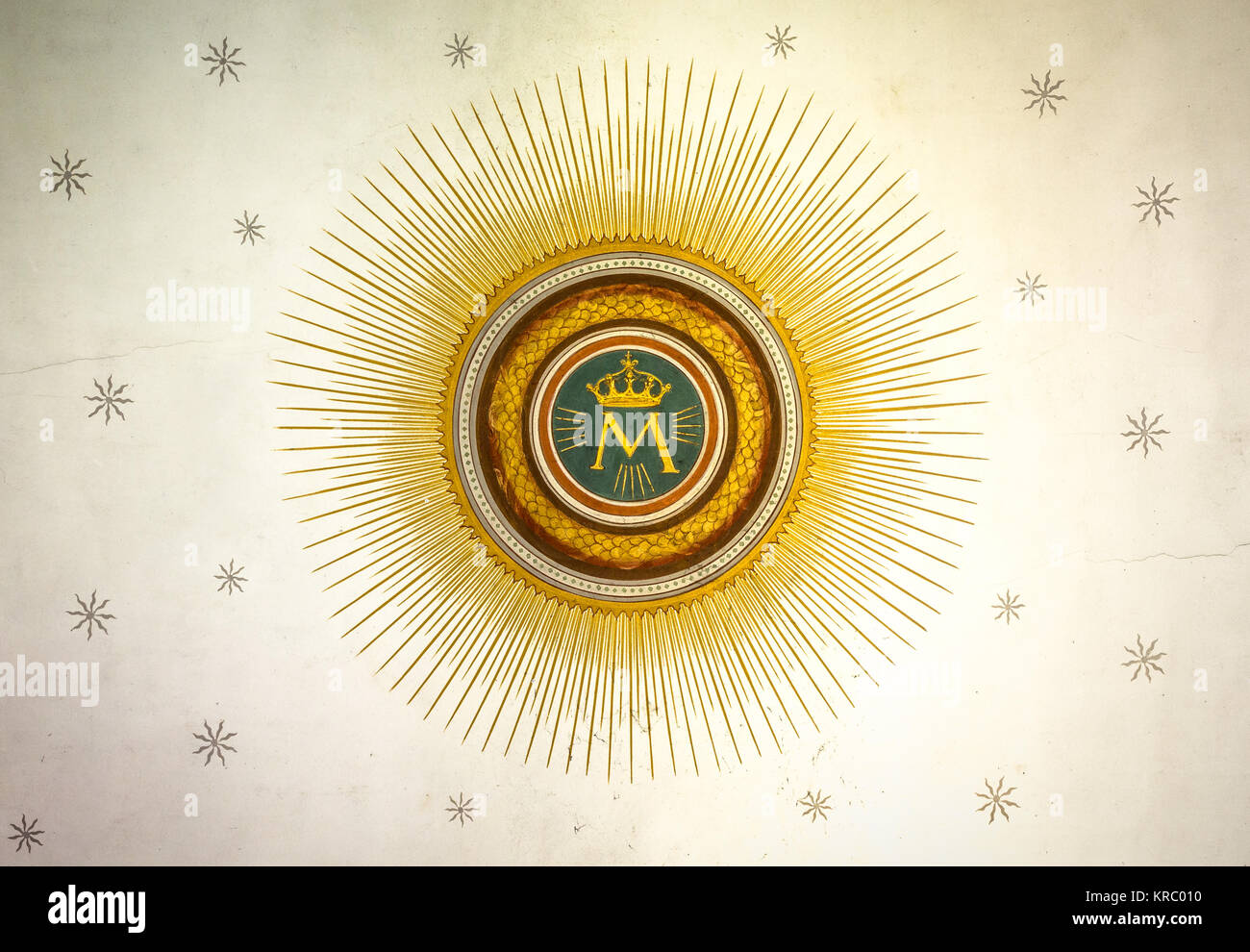 Monogram of Our Lady Stock Photo - Alamy