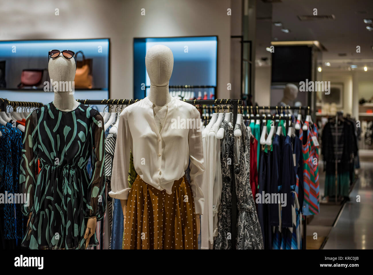 Elegant women clothes in a luxury store in Paris Stock Photo - Alamy