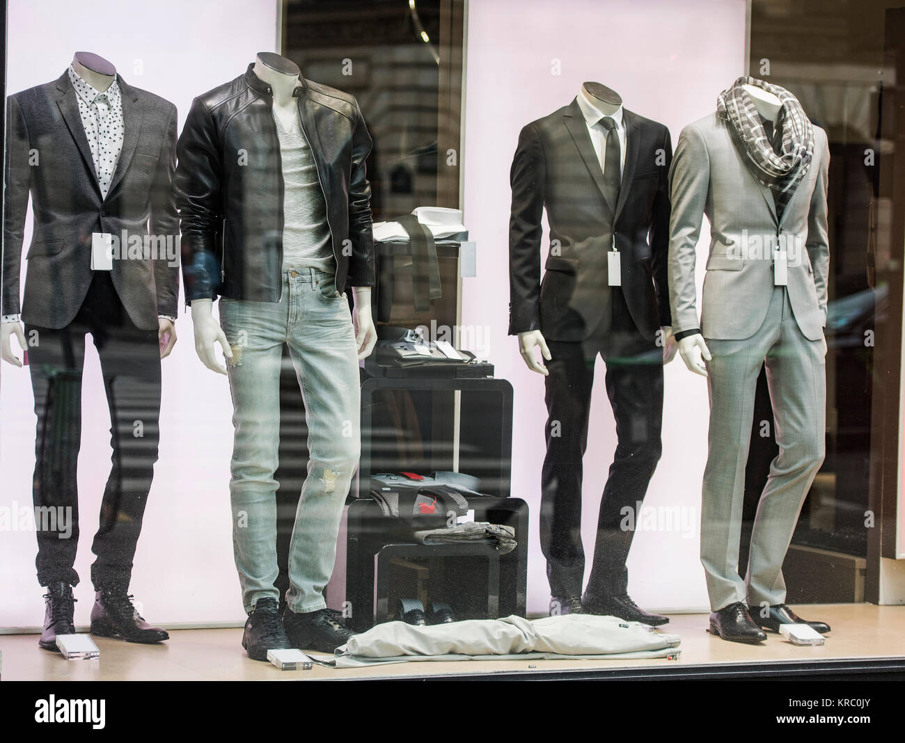 Men suits in a store in Paris Stock Photo - Alamy