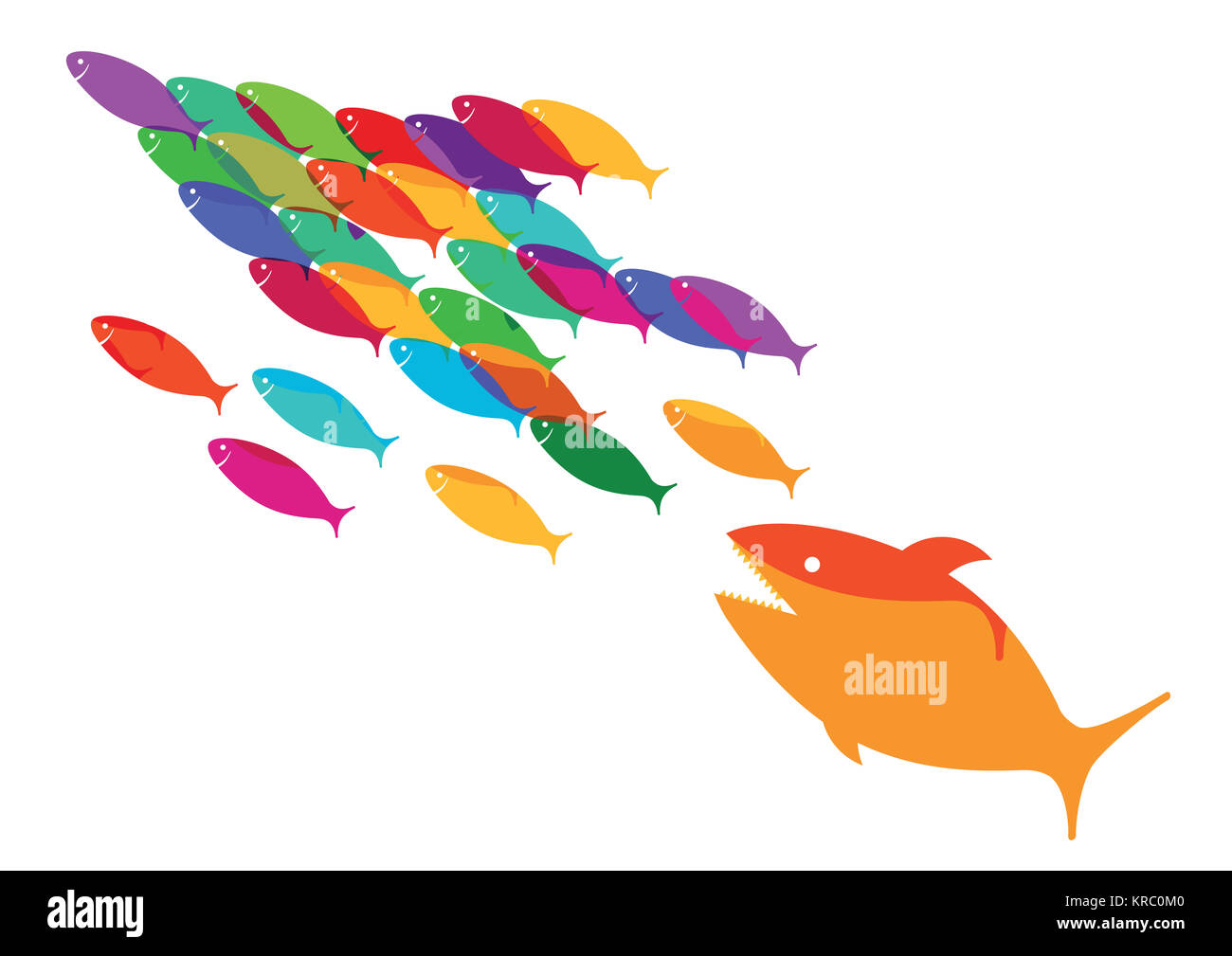 fish on the run Stock Photo - Alamy