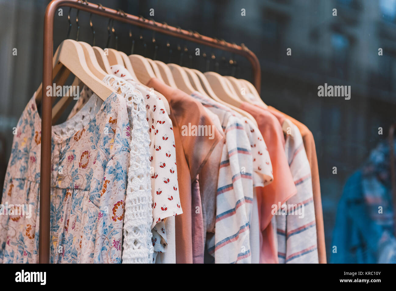 Fashionable clothes in a boutique store in Paris Stock Photo - Alamy