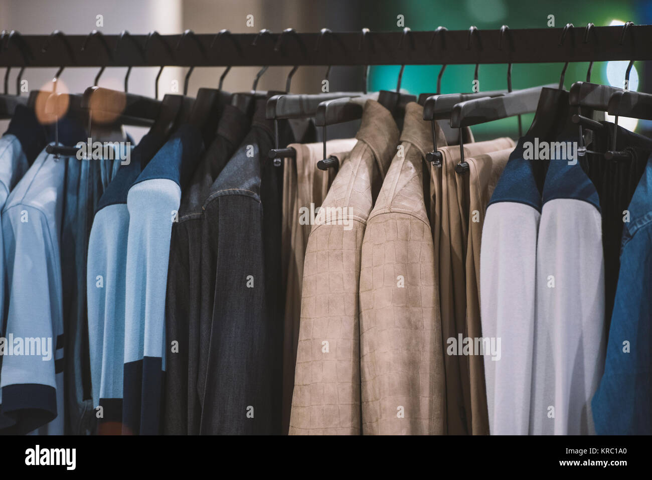 Clothing shop showcase with glass reflections in Paris Stock Photo - Alamy