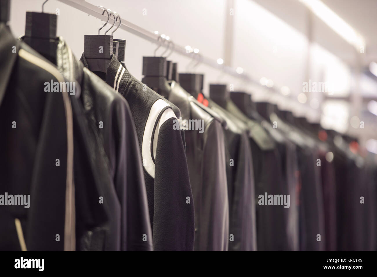 Jackets in a store in Paris Stock Photo - Alamy