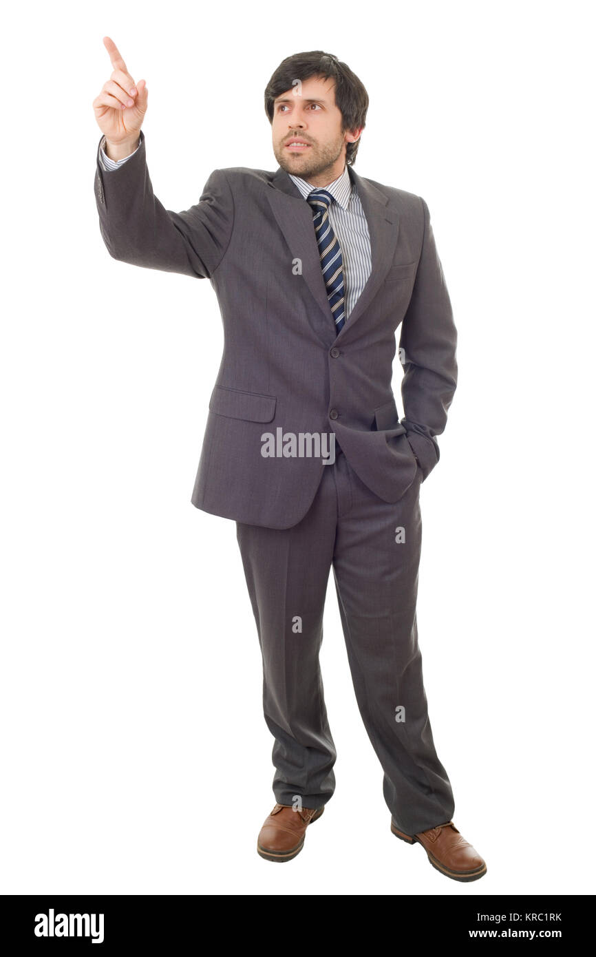 businessman full body pointing isolated on white background Stock Photo ...