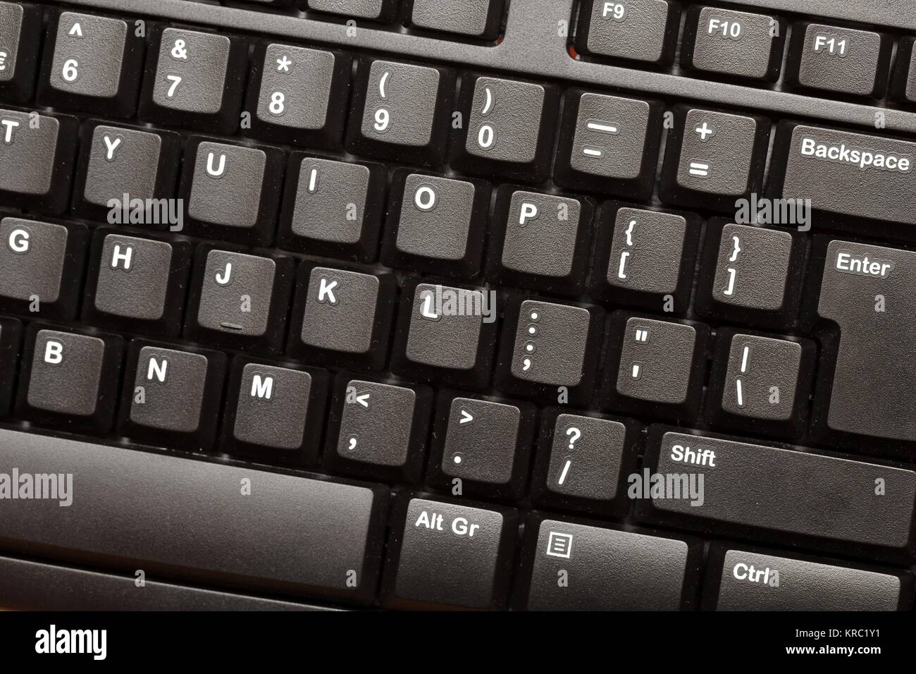 Black Keyboard Detail Stock Photo - Alamy