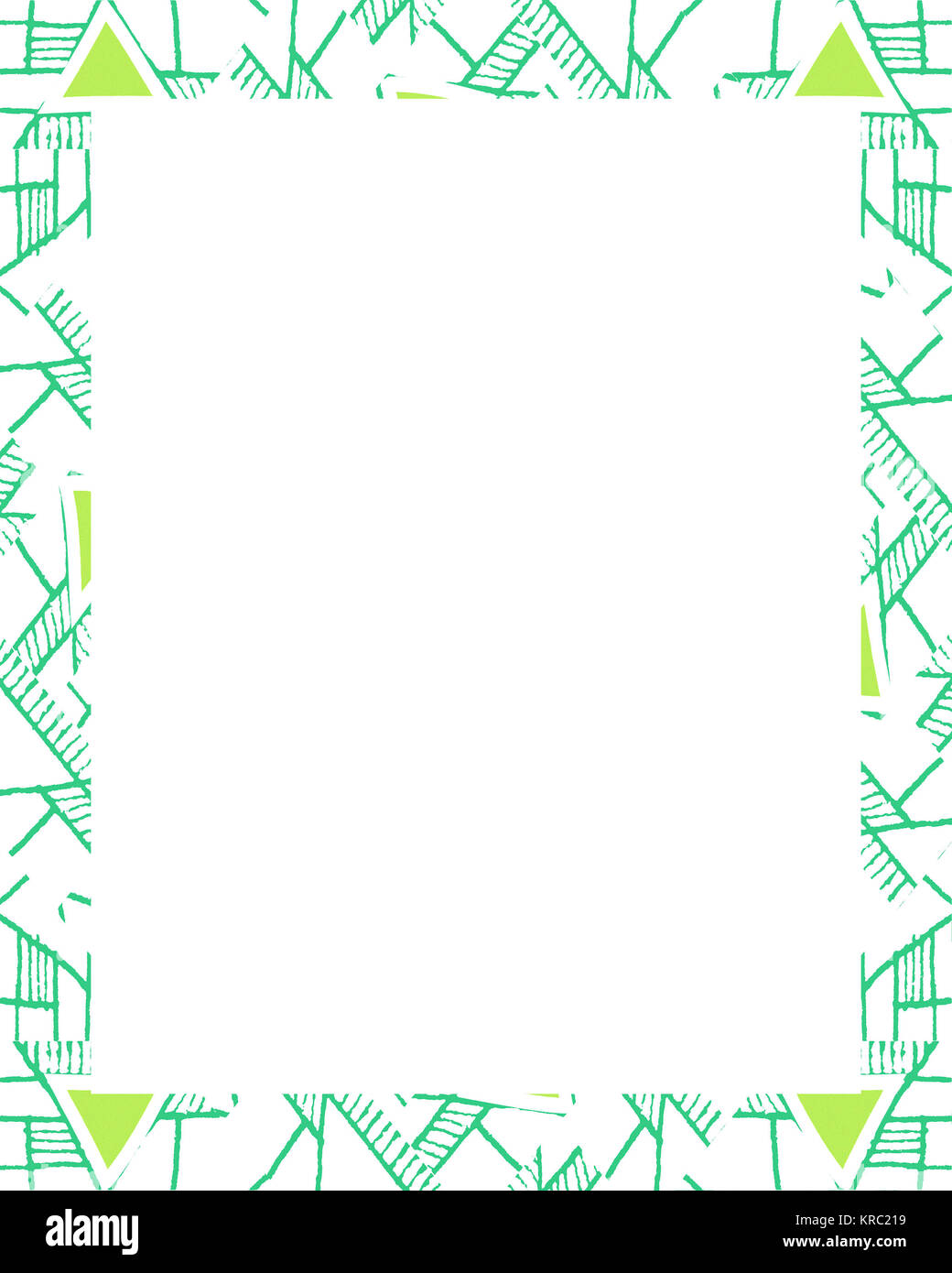 White Frame with Decorated Ethnic Design Borders Stock Photo - Alamy