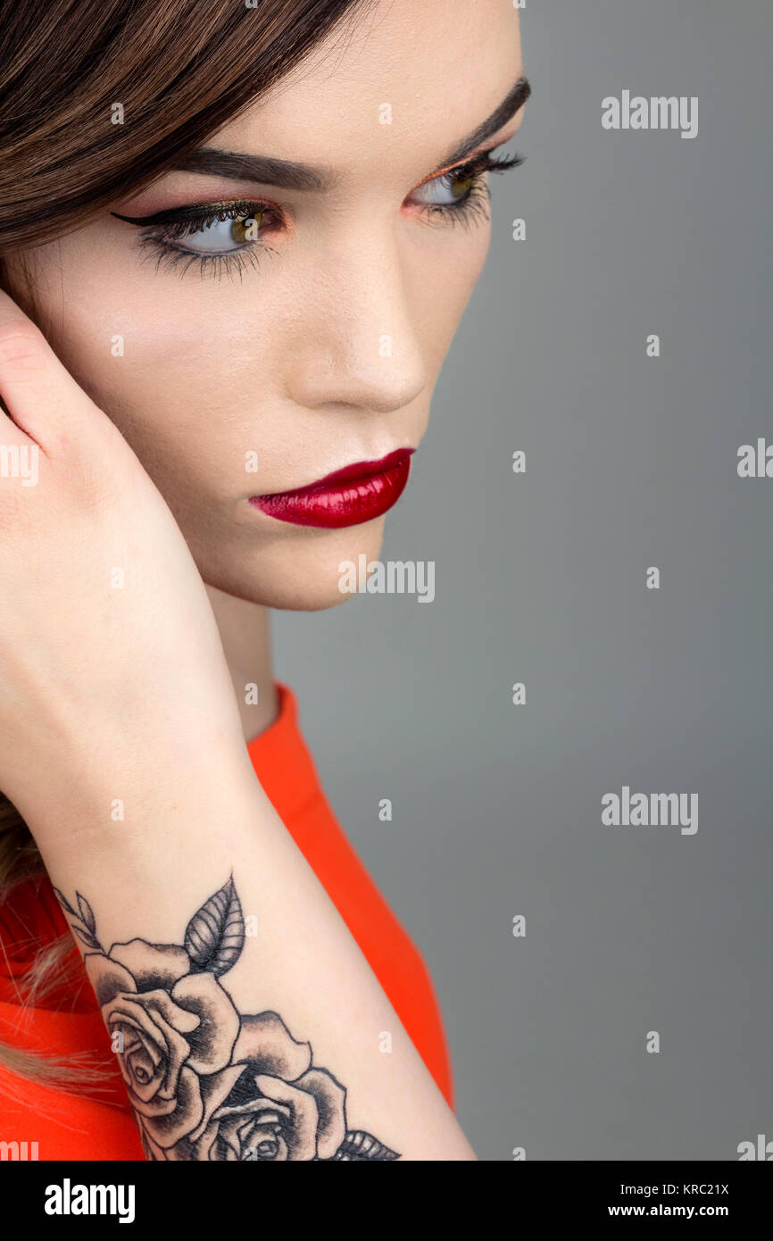 Studio, Makeup, Portrait, Beauty, Fashion photography Stock Photo - Alamy