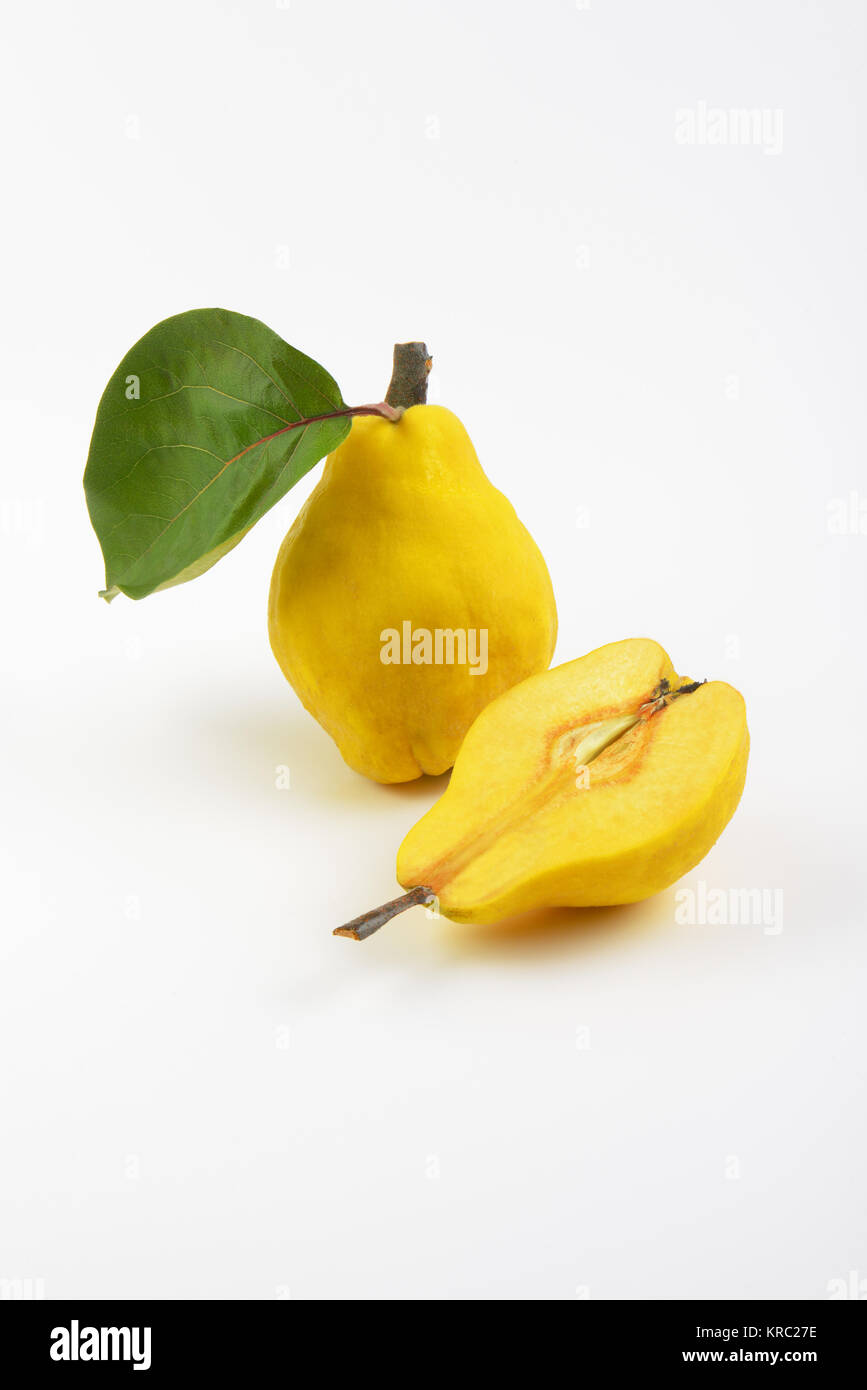 one and half yellow pears Stock Photo - Alamy