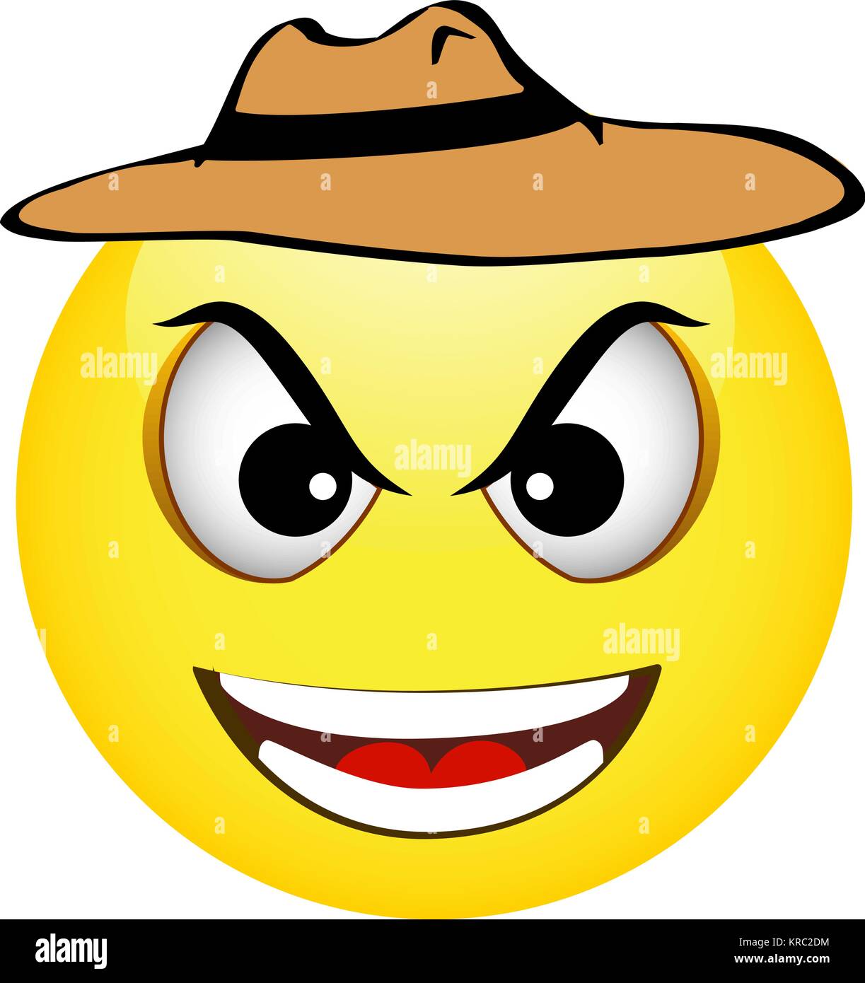 Cowboy smiley face vector illustration hi-res stock photography and ...