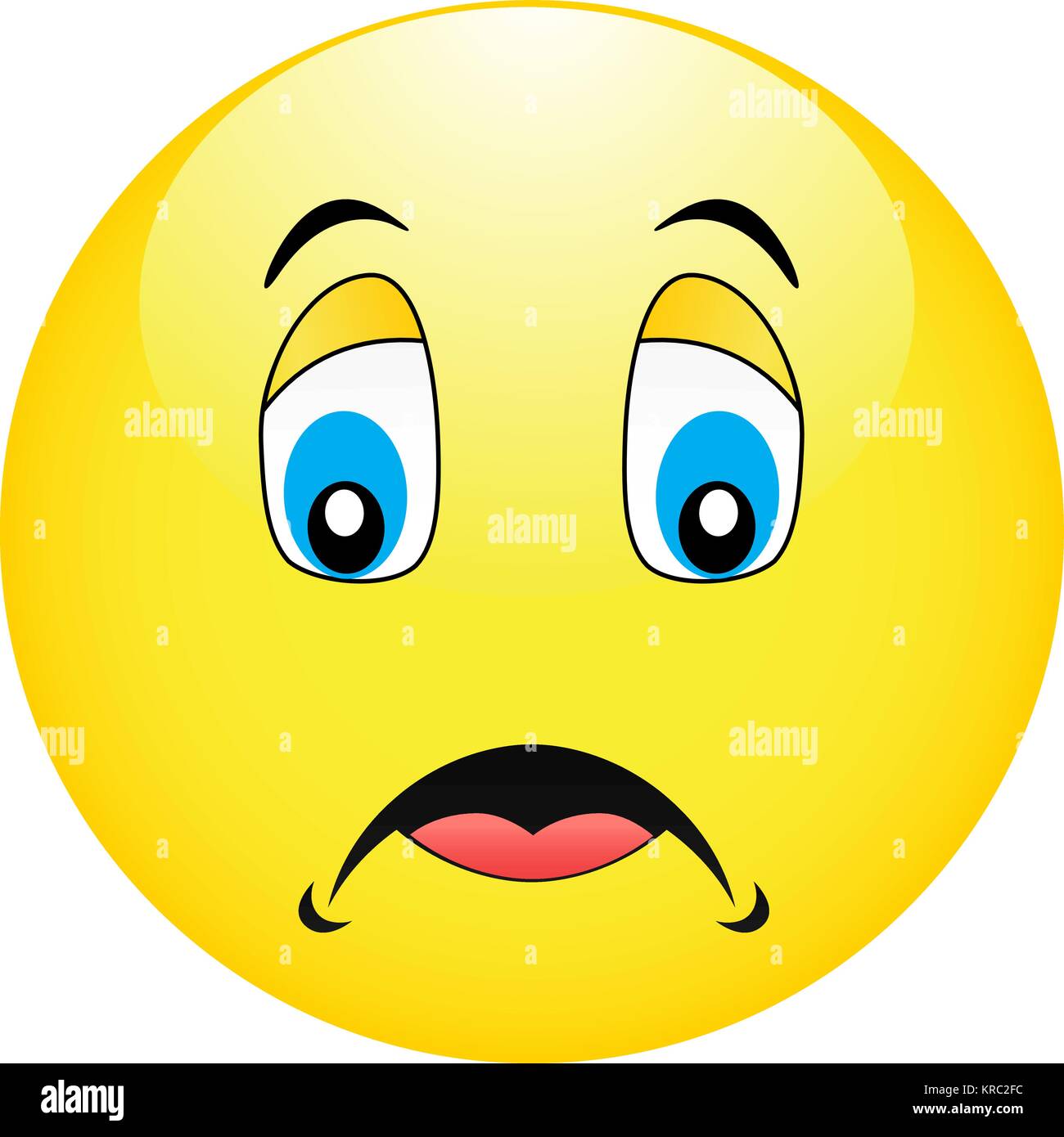 Pensive yellow emoticon Stock Vector Image & Art - Alamy