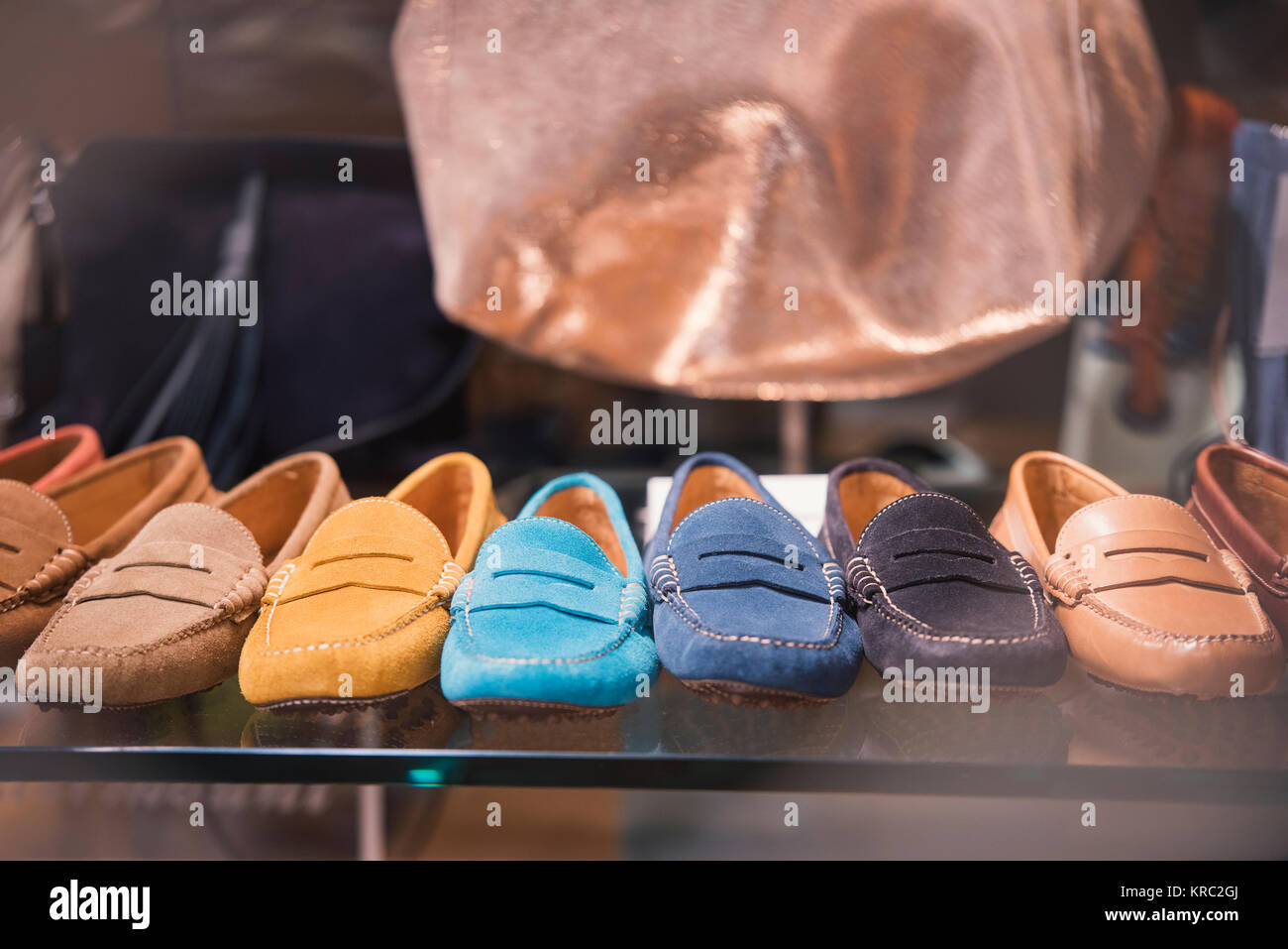 Fancy shoes in a showcase store in Paris Stock Photo - Alamy