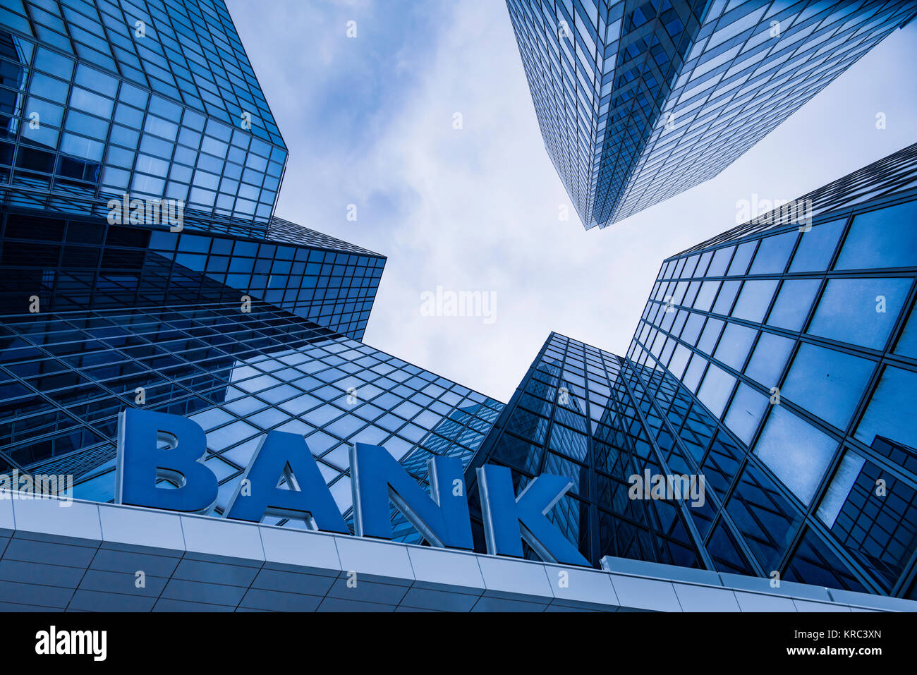 Bank building in a business area Stock Photo - Alamy