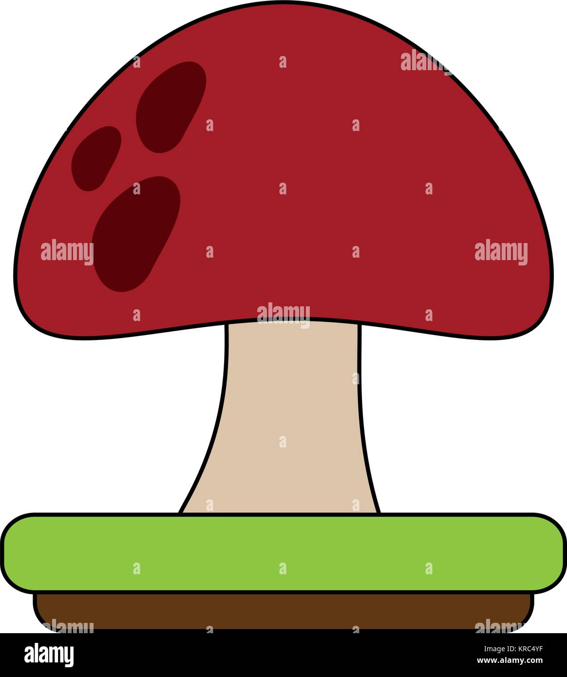 red mushroom isolated Stock Vector Image & Art - Alamy