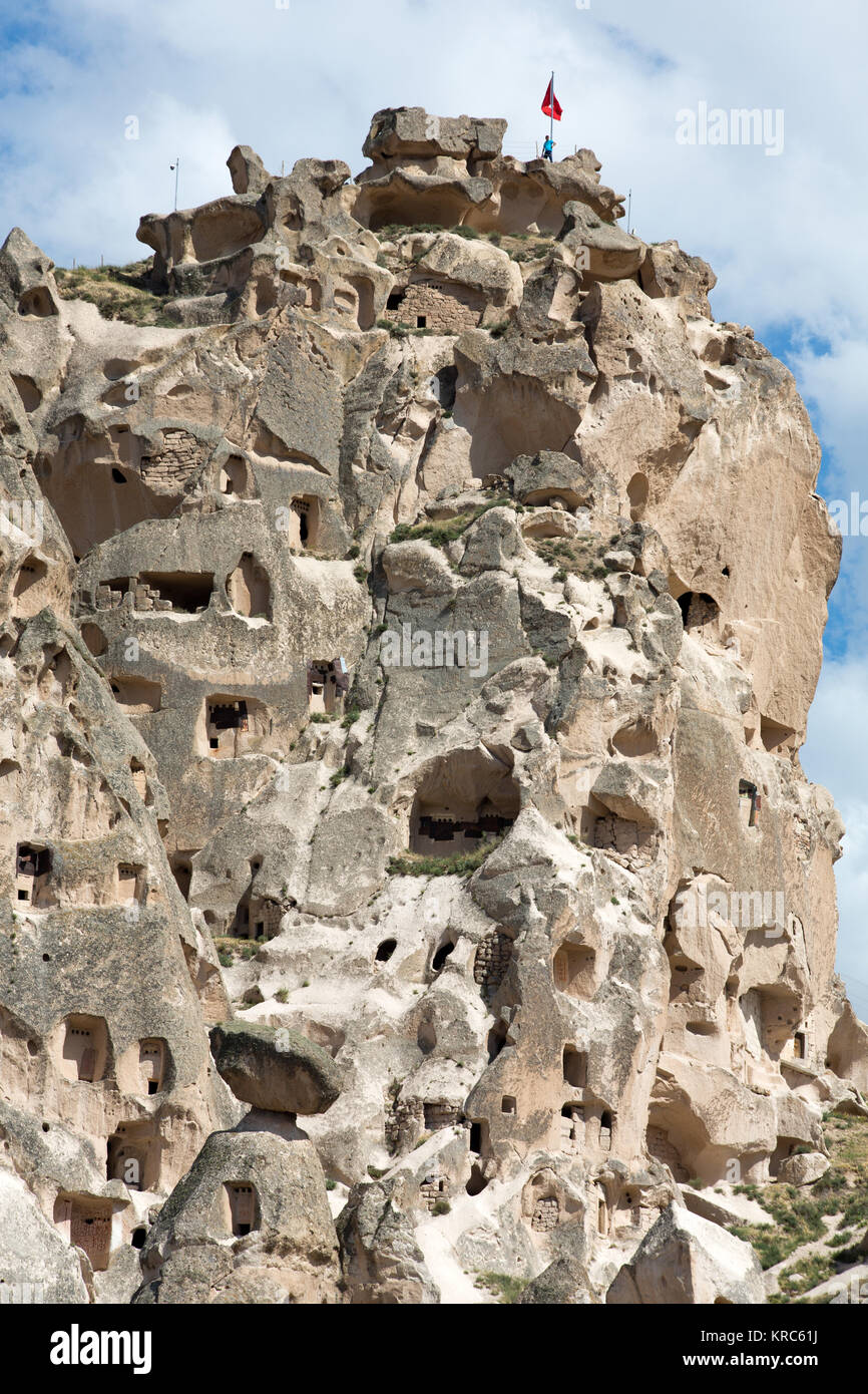 view of Uchisar castle in Cappadocia Stock Photo - Alamy