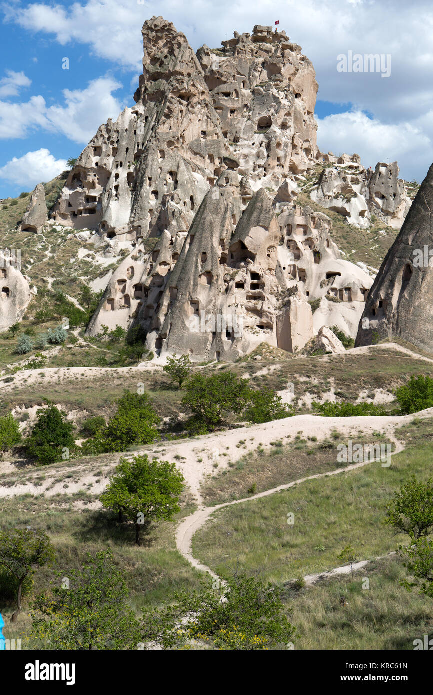 view of Uchisar castle in Cappadocia Stock Photo - Alamy
