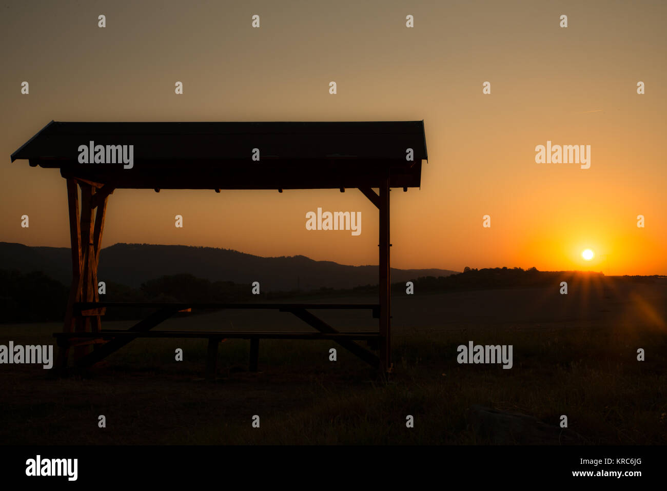 Resting place in the sunset Stock Photo - Alamy