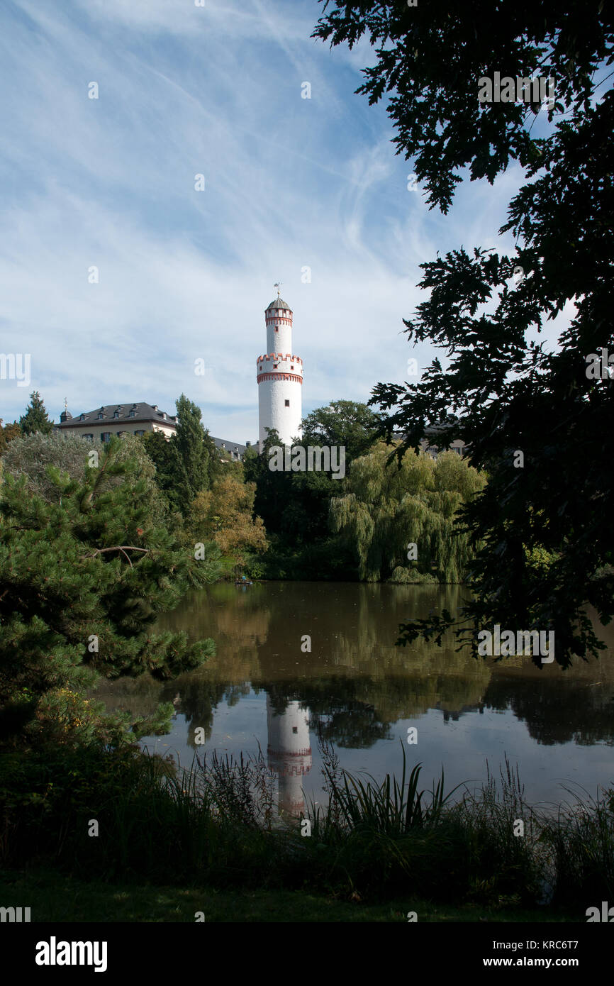 Palais tower with lake Stock Photo - Alamy