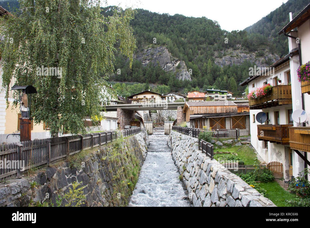 View cityscape and landscape of classic building and small waterway ...