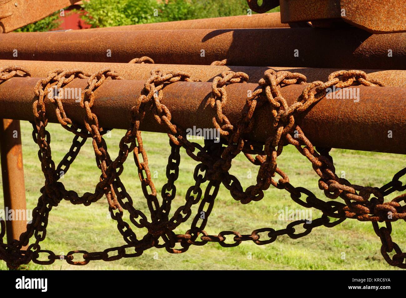 old rusty iron chains Stock Photo - Alamy