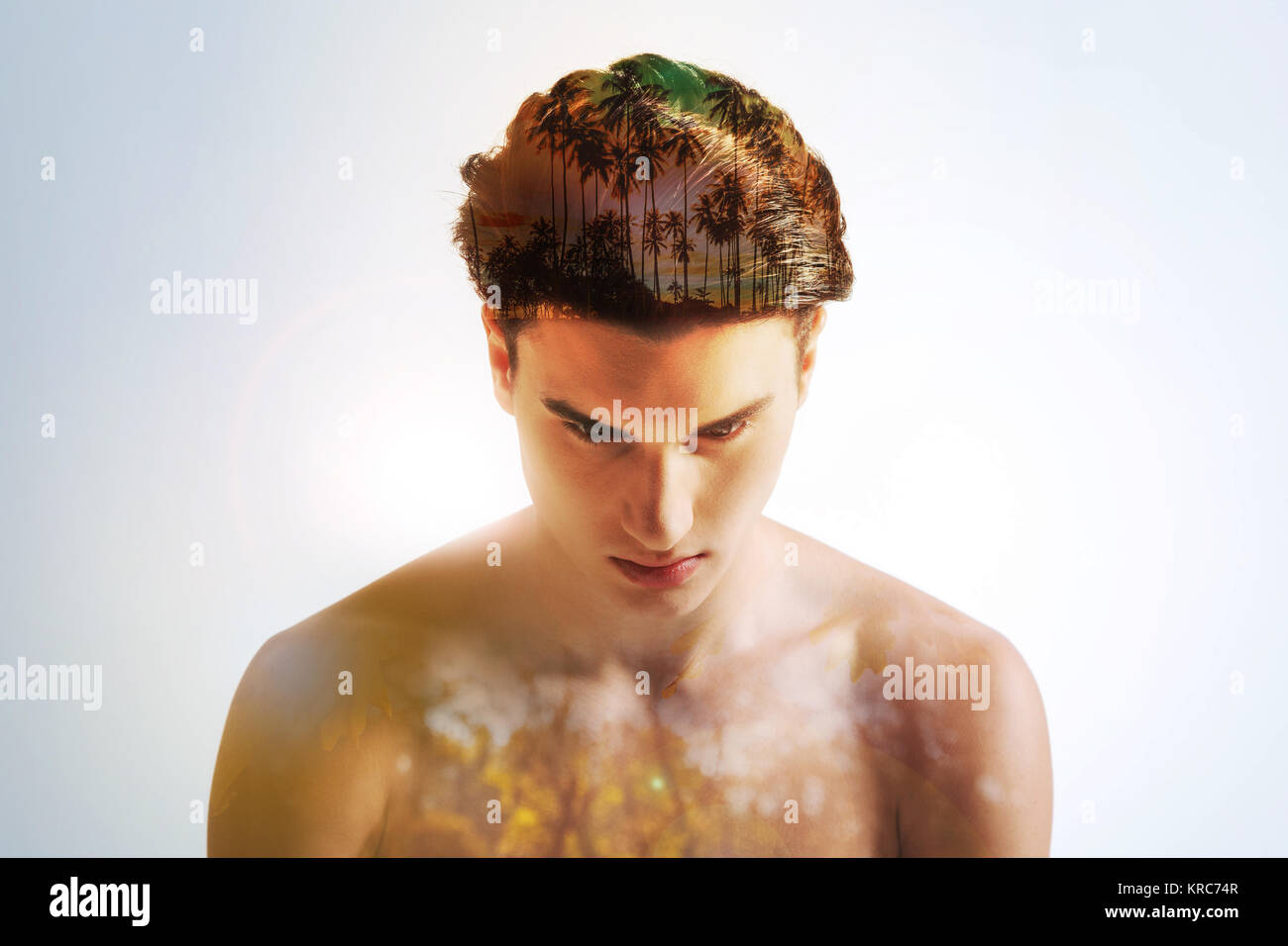 Nice handsome man standing against white background Stock Photo - Alamy