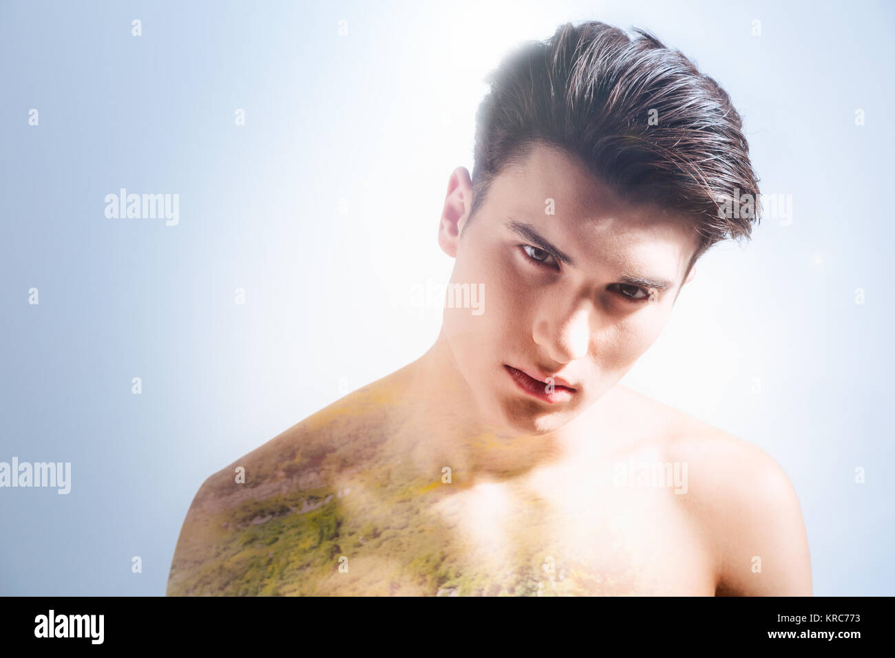 Handsome serious man looking at you Stock Photo - Alamy