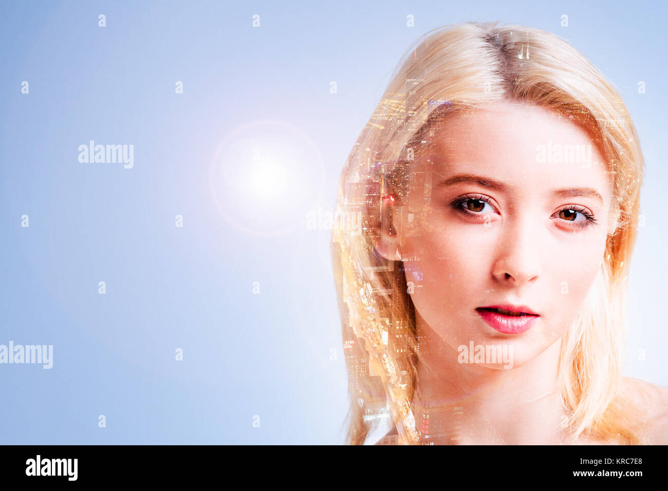 Beautiful young woman looking at you Stock Photo - Alamy