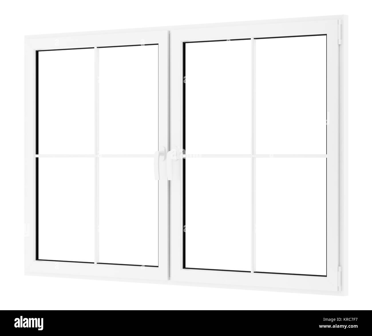 window isolated on white background. 3d illustration Stock Photo - Alamy