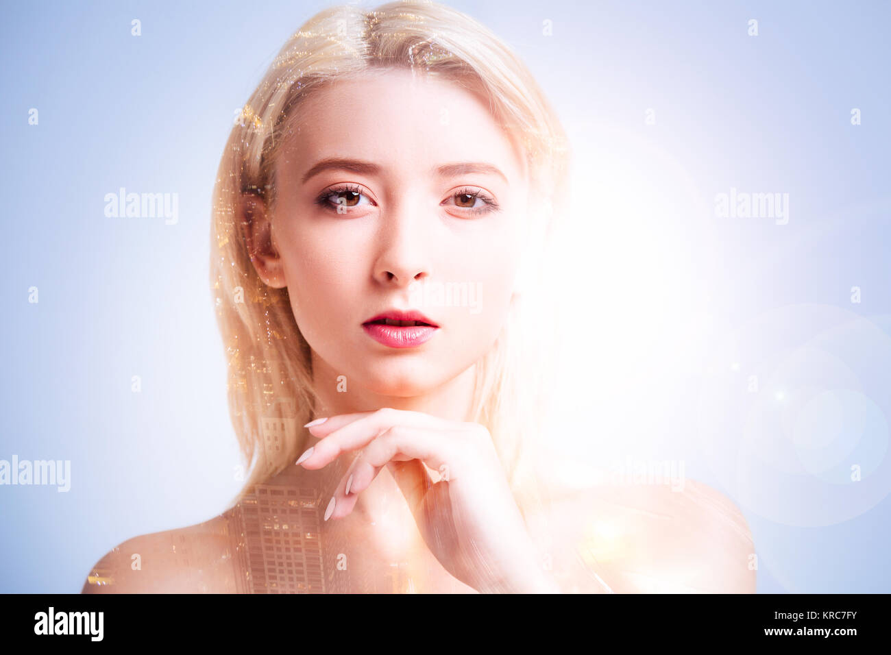 Portrait of attractive pretty woman Stock Photo - Alamy