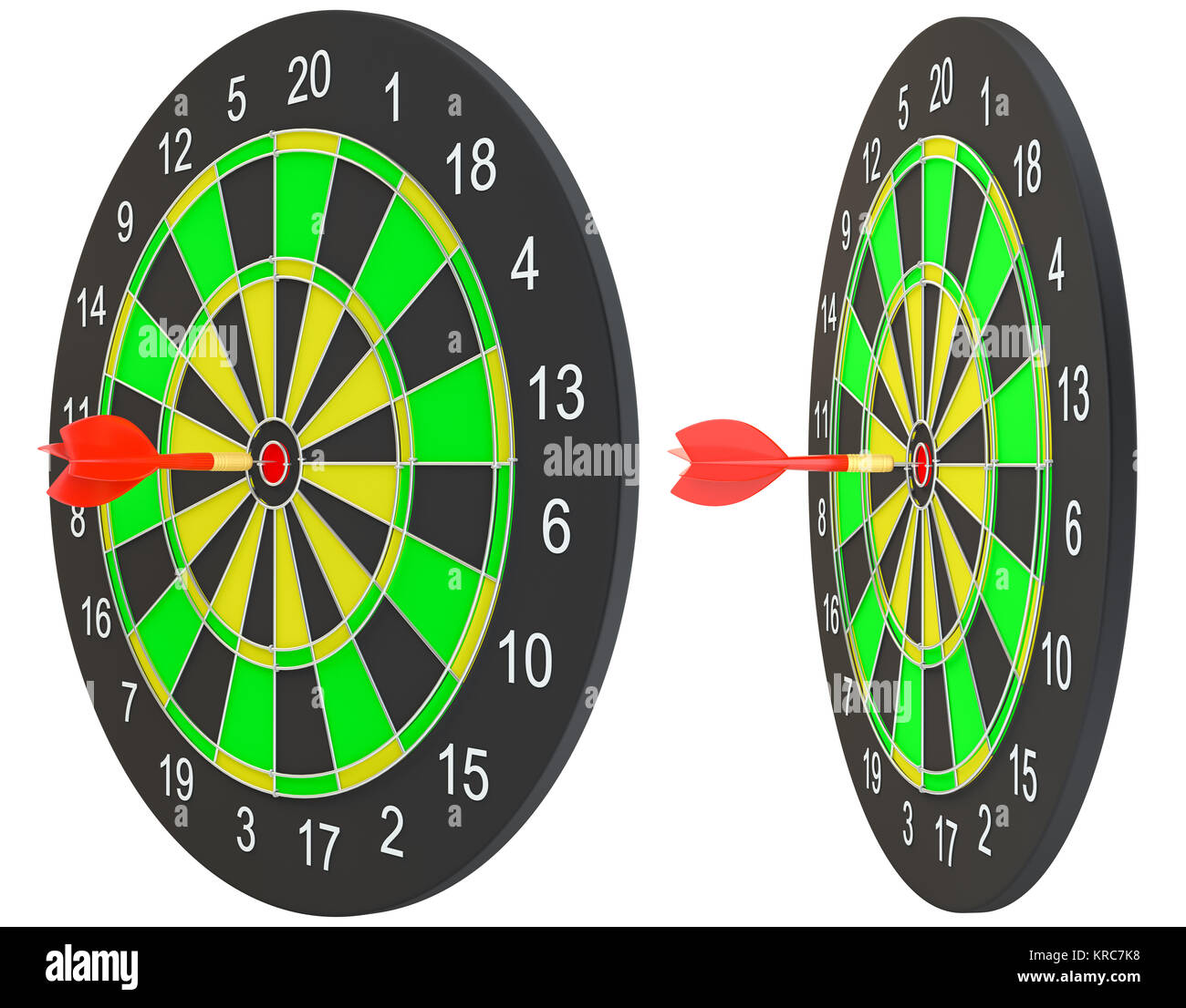 Dart hitting in target Cut Out Stock Images & Pictures - Alamy