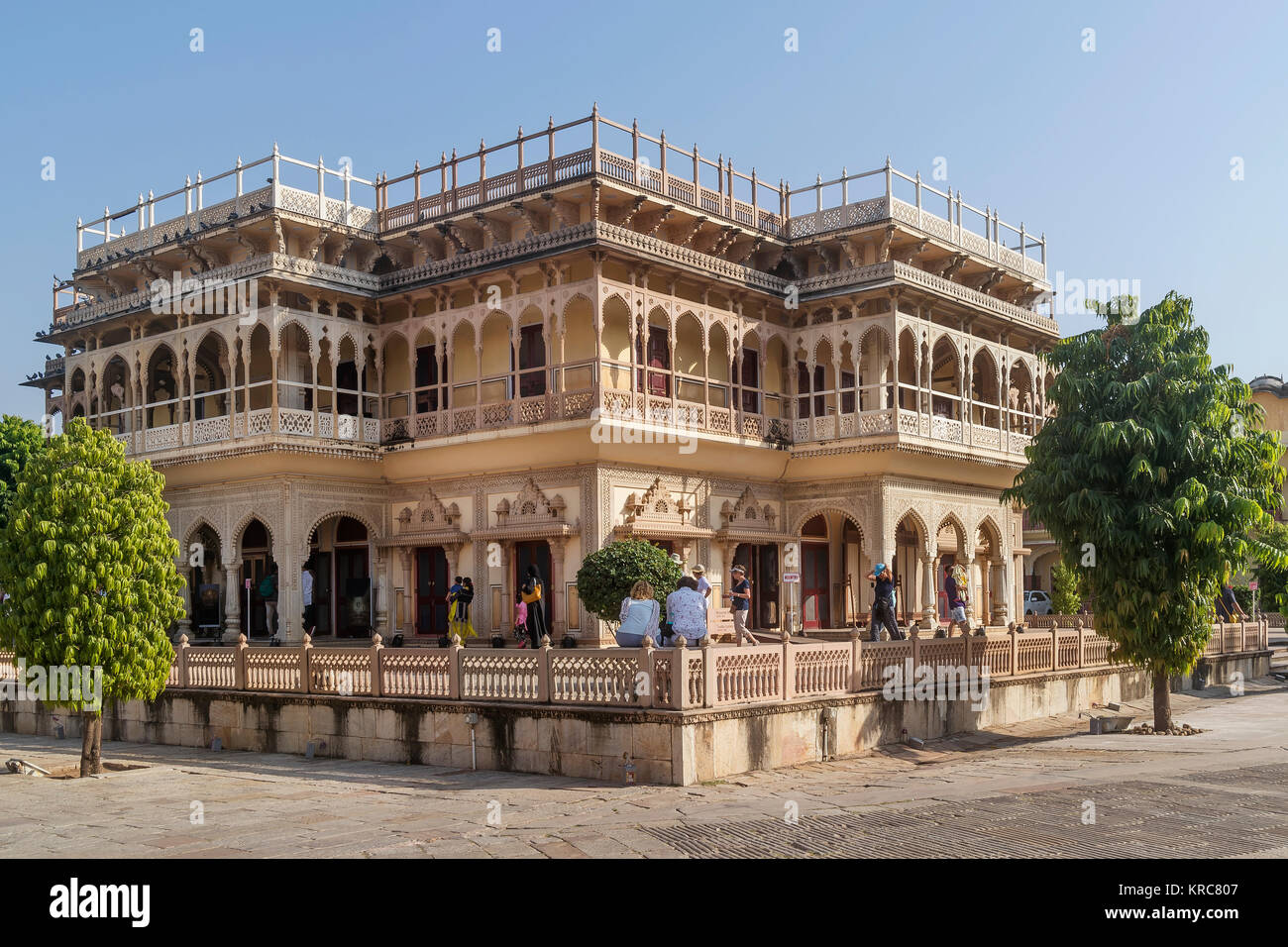 Mubarak Mahal building, Jaipur City Palace, Rajasthan, india Stock ...