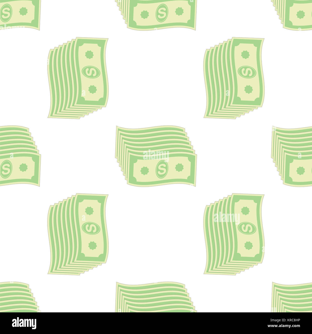 Set of Paper Dollars Seamless Pattern Stock Photo - Alamy