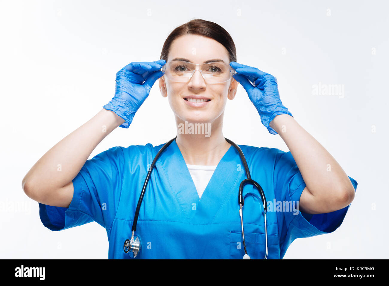 Happy female lab assistant hi-res stock photography and images - Alamy