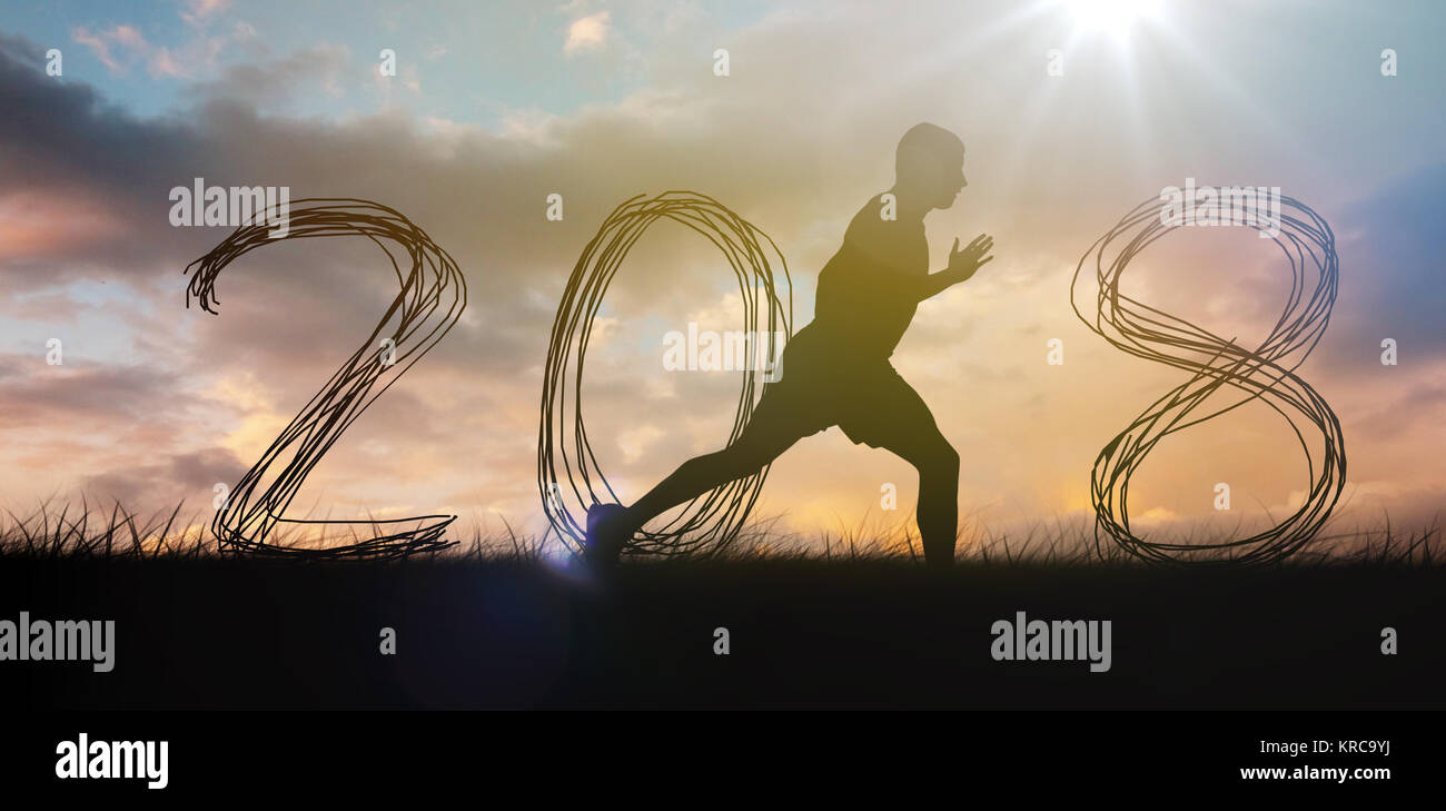 Male runner running against cloudy sky Stock Photo - Alamy