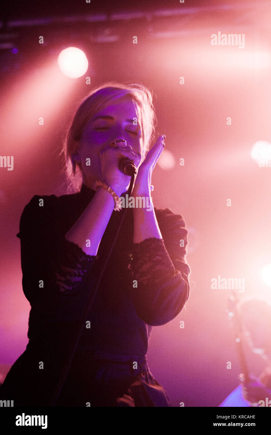 The Canadian electronic music band Austra performs a live concert at ...