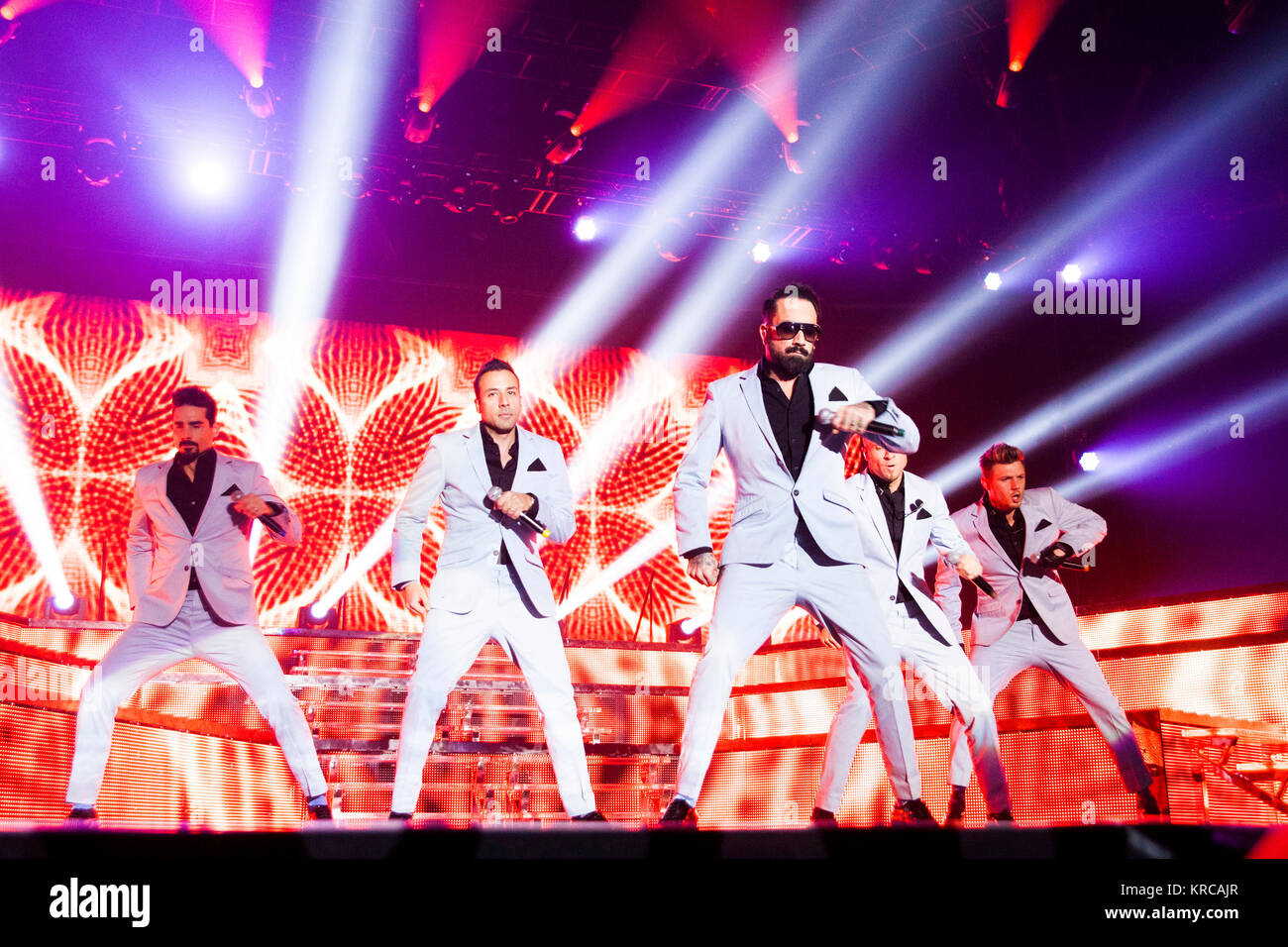 The American boy band and vocal group Backstreet Boys perform a live ...