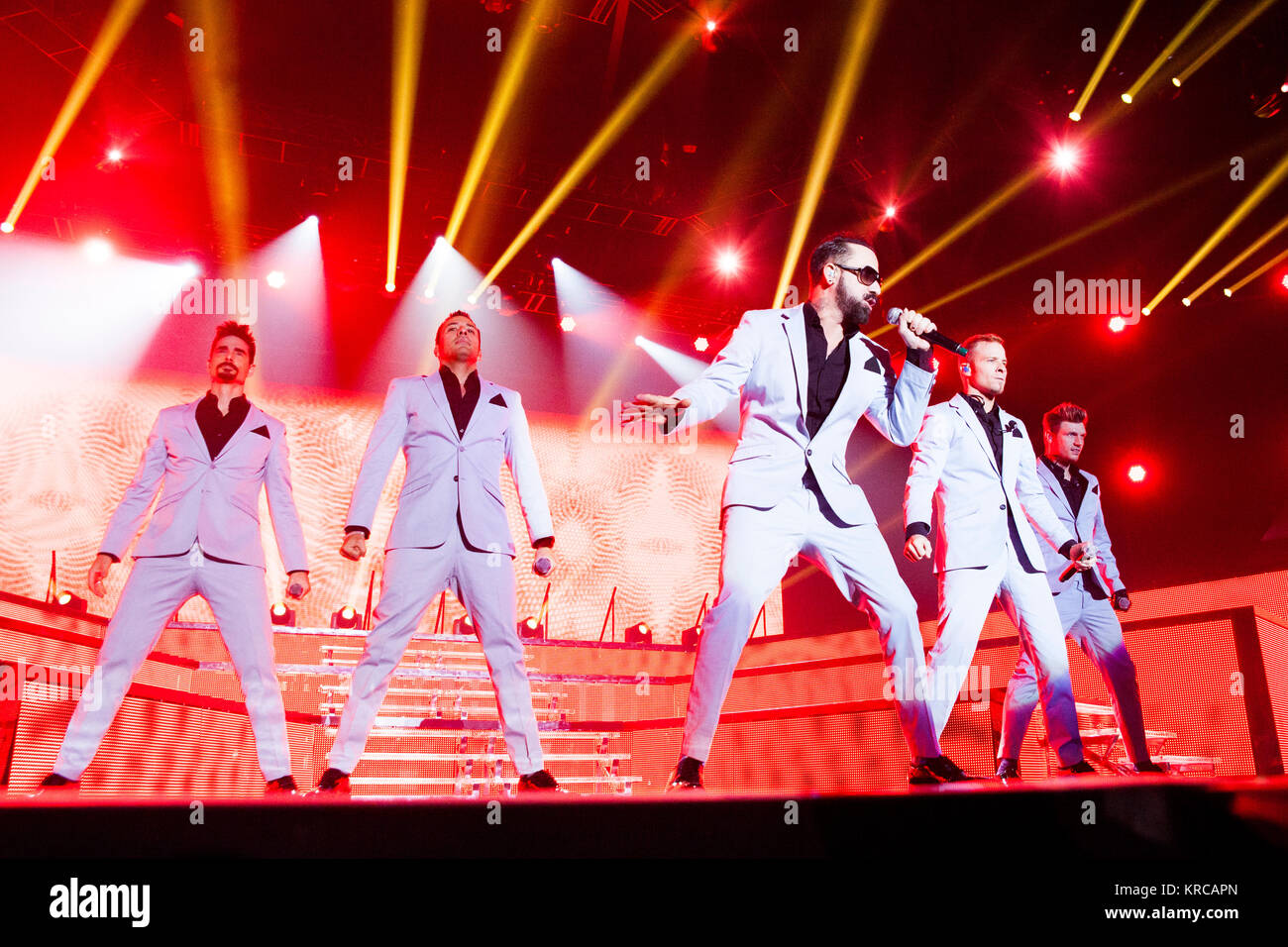 The American boy band and vocal group Backstreet Boys perform a live ...