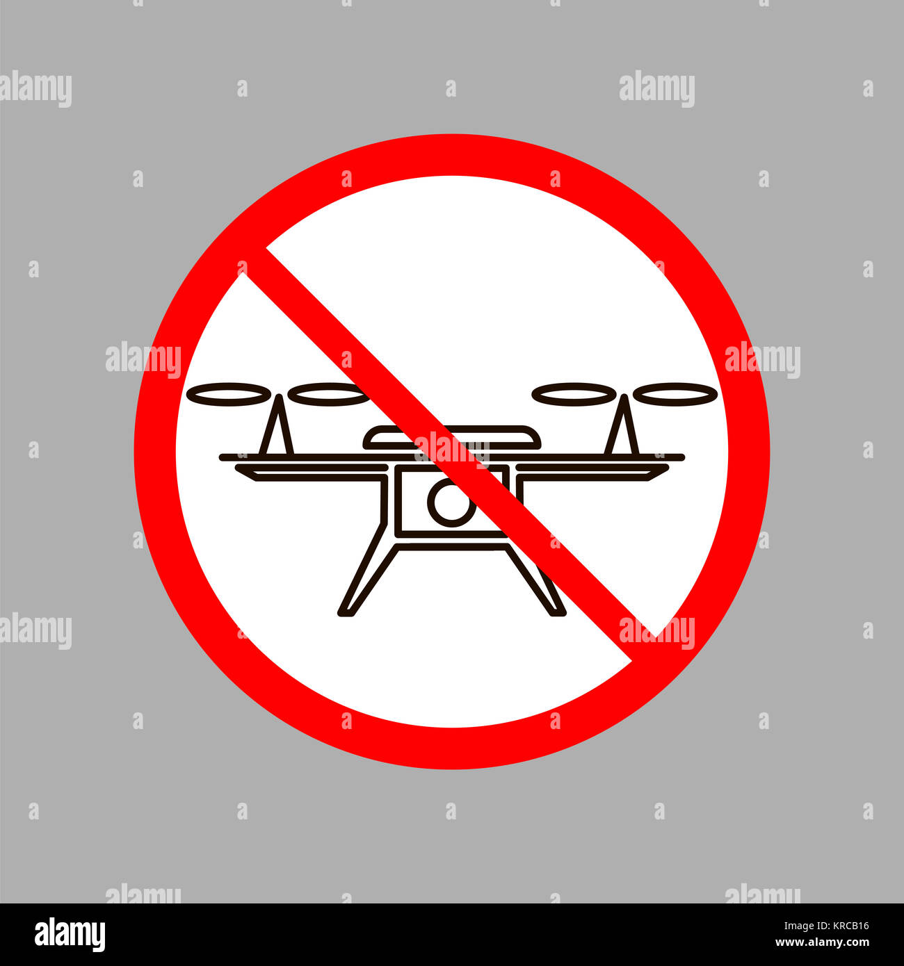 Stop Air Drone Icon Stock Photo - Alamy