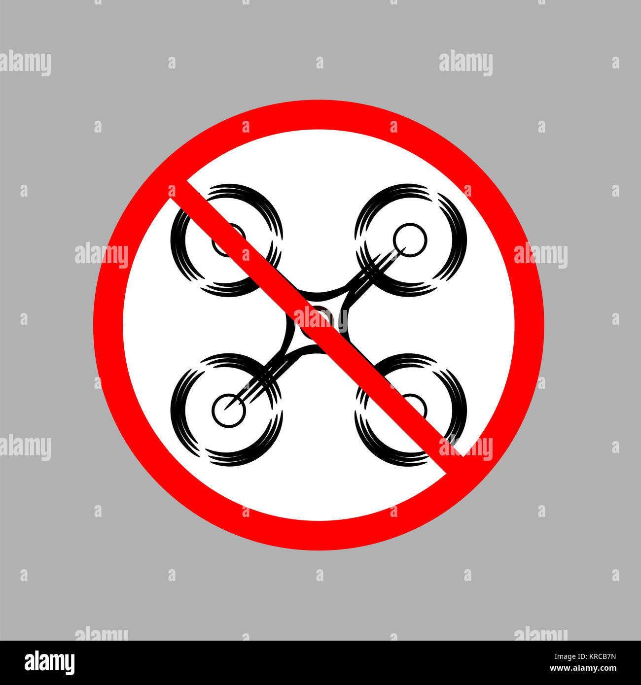 Stop Air Drone Icon Stock Photo - Alamy