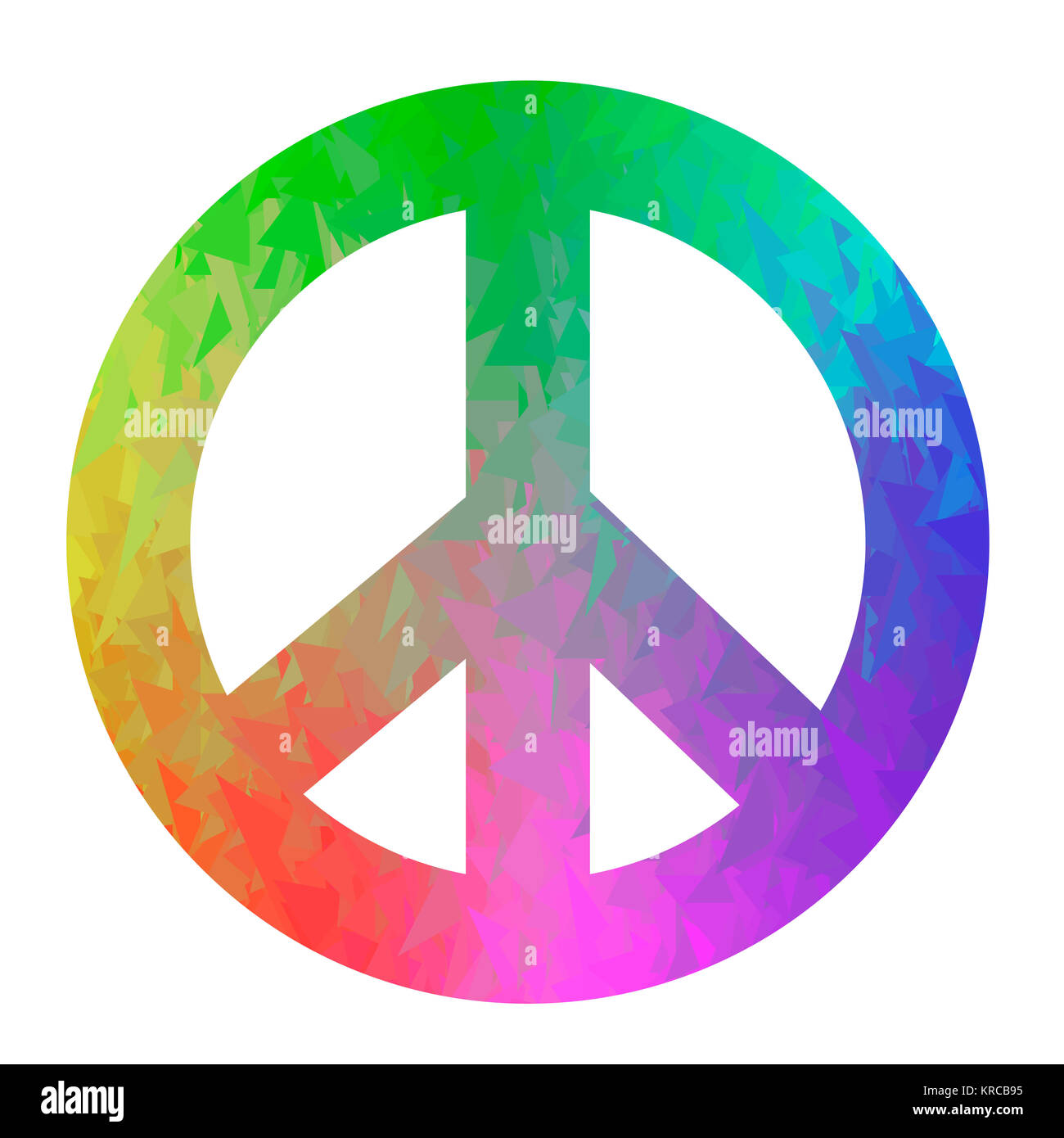 Colored Pacifist Sign Stock Photo - Alamy