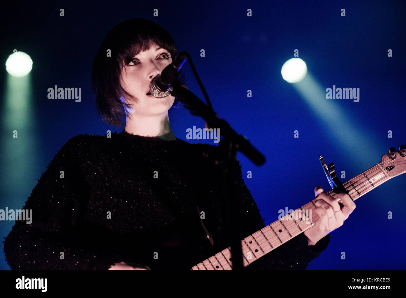 Singer and multi-instrumentalist Elena Tonra pictured live on stage at ...